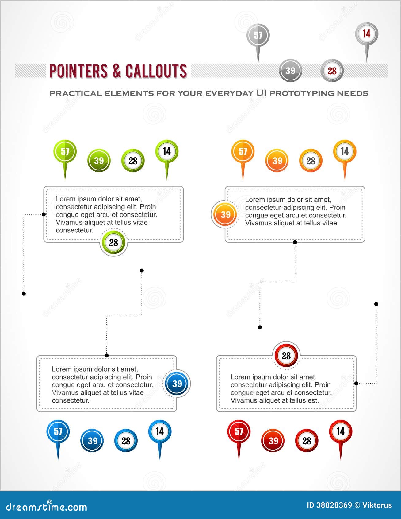 Interface Elements Set, Map Location Pointer Pin, Stock Vector ...