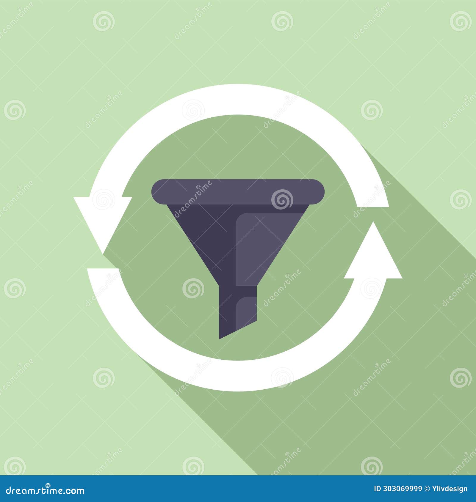 Interface Filter Icon Flat Vector. Process Leak Stock Vector ...