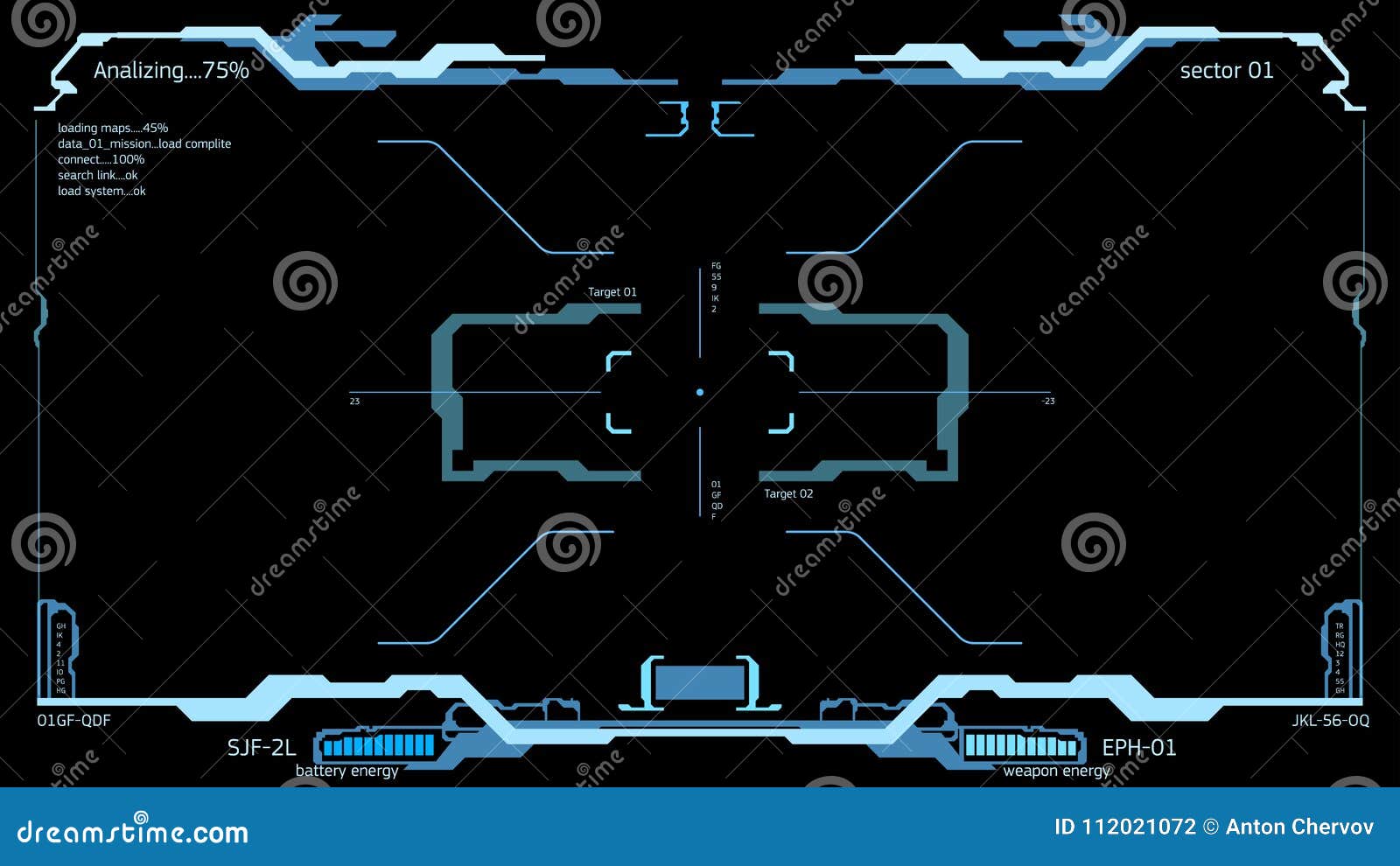 The Interface of the Future. HUD Interface Stock Vector - Illustration ...