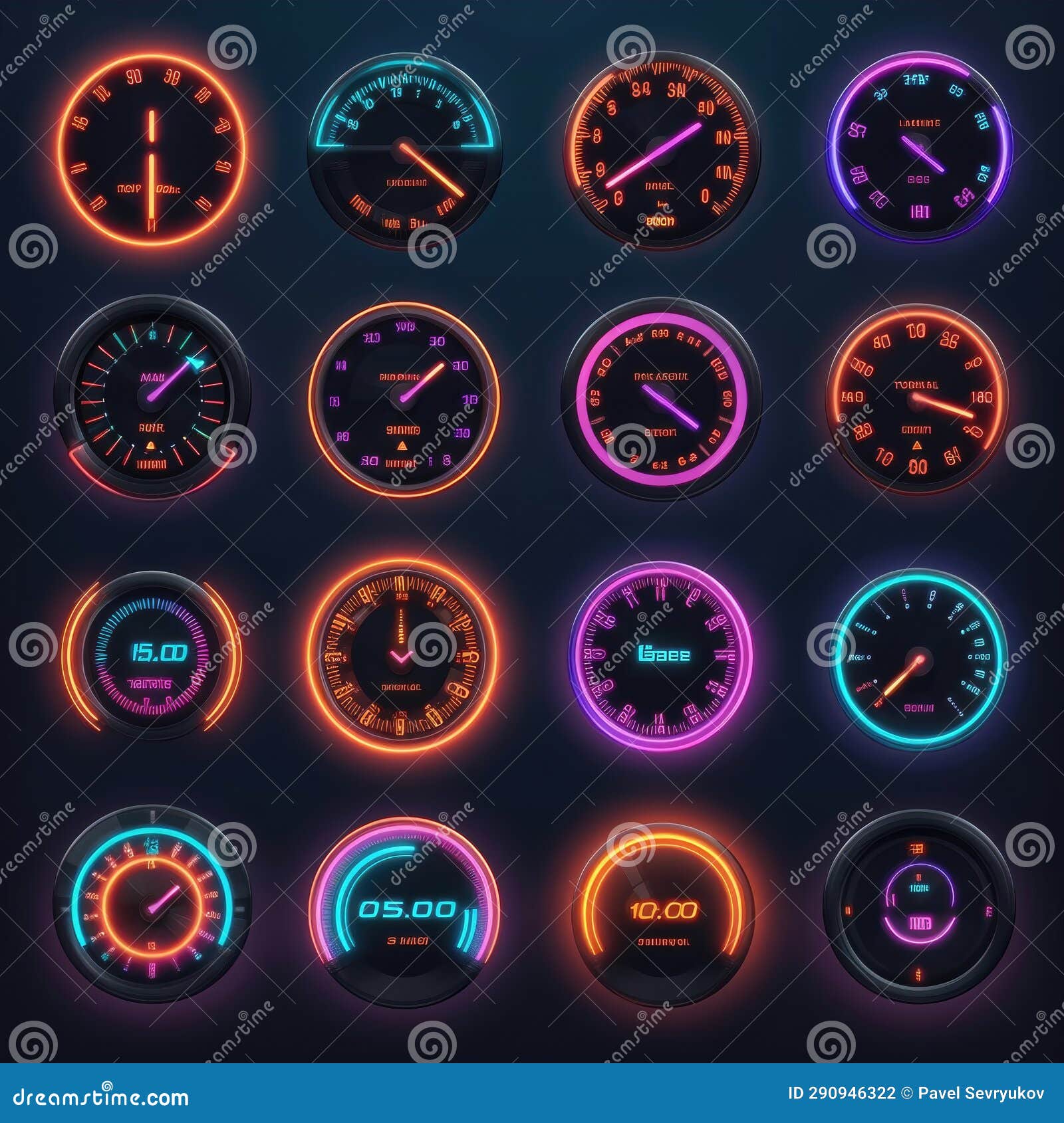Interface Games Speedometer Ai Generated Stock Photo - Image of speed ...