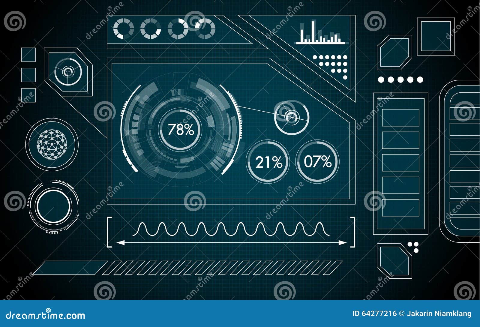 Interface stock vector. Illustration of cyberspace, future - 64277216