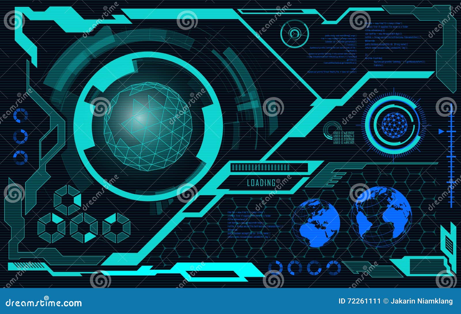Interface stock vector. Illustration of computer, digital - 72261111