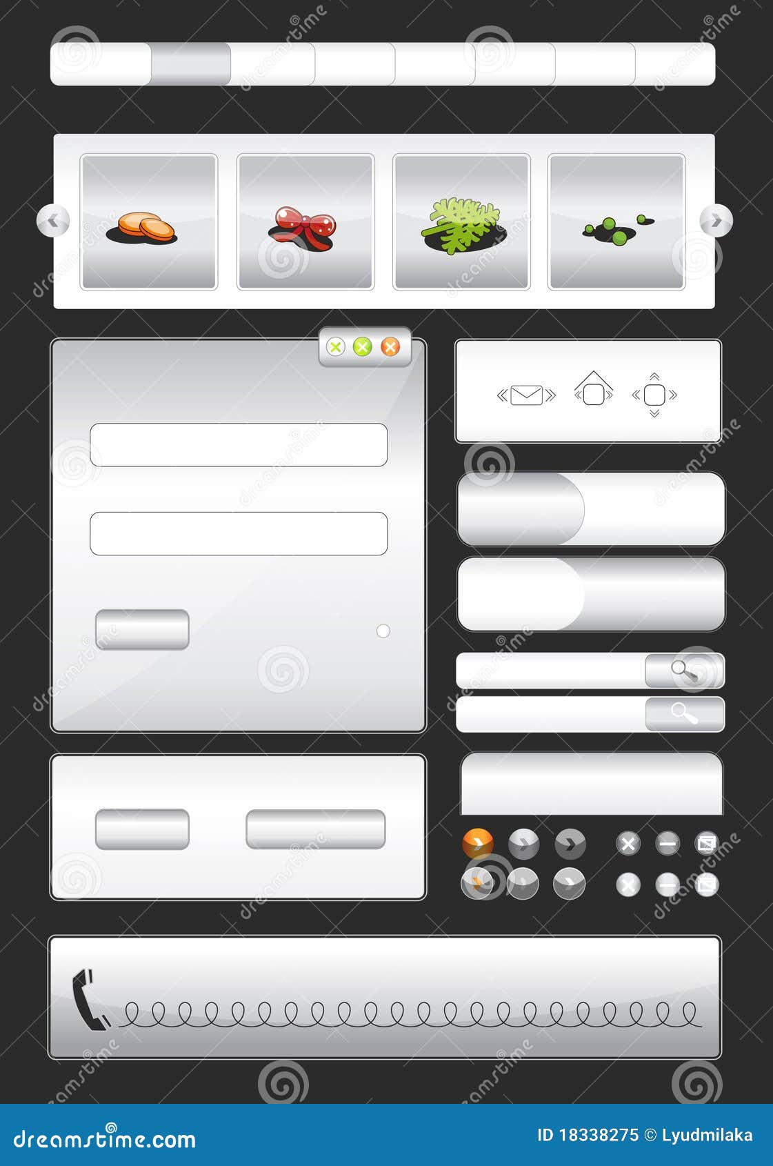 Interface gray stock vector. Illustration of preparation - 18338275