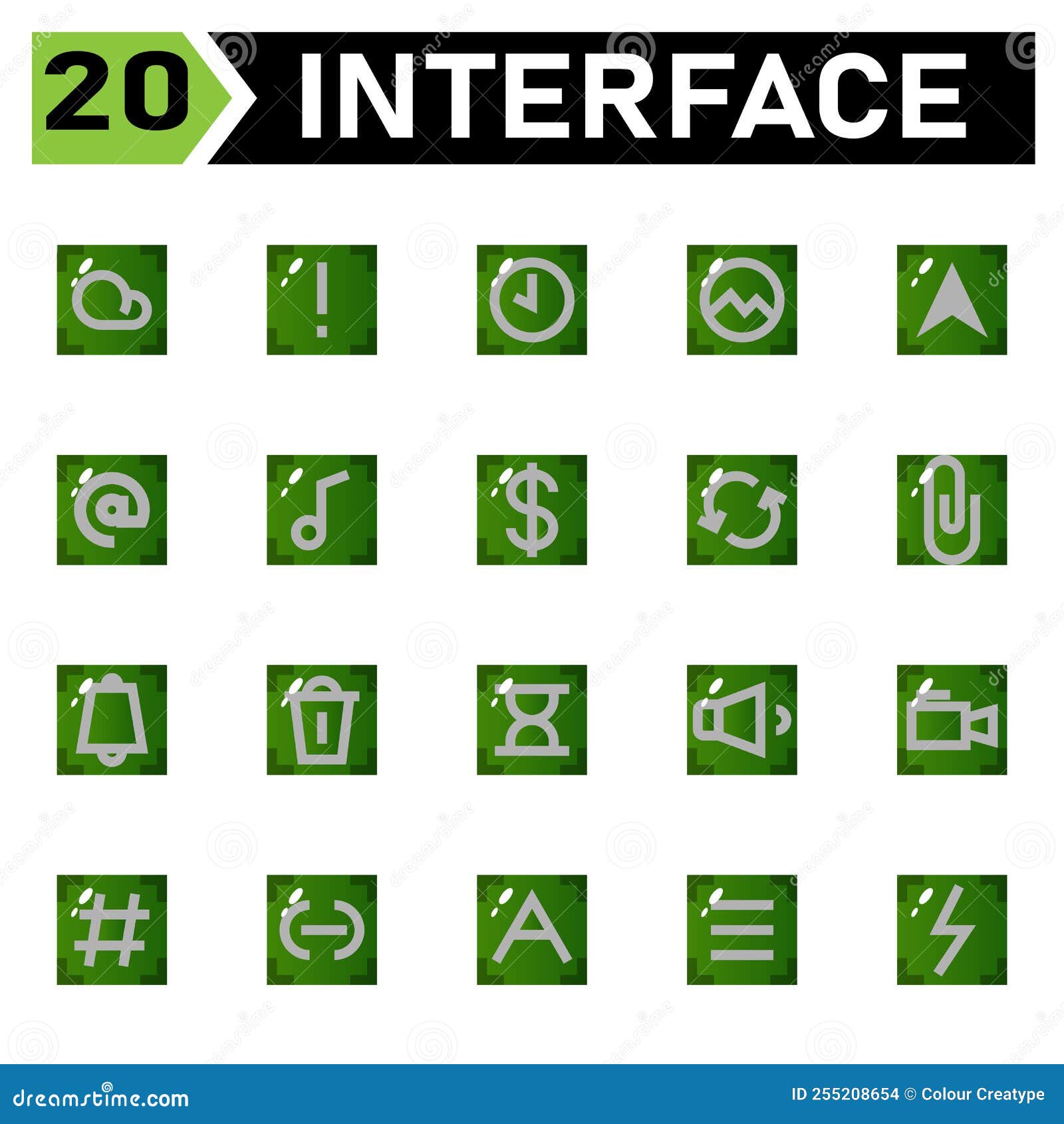 Interface Icon Set Include Cloud, Weather, Interface, Caution, Warning ...