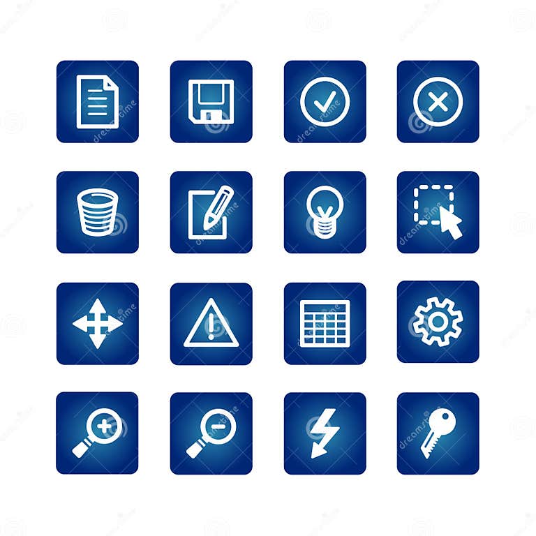 Interface icons set stock vector. Illustration of internet - 1994603