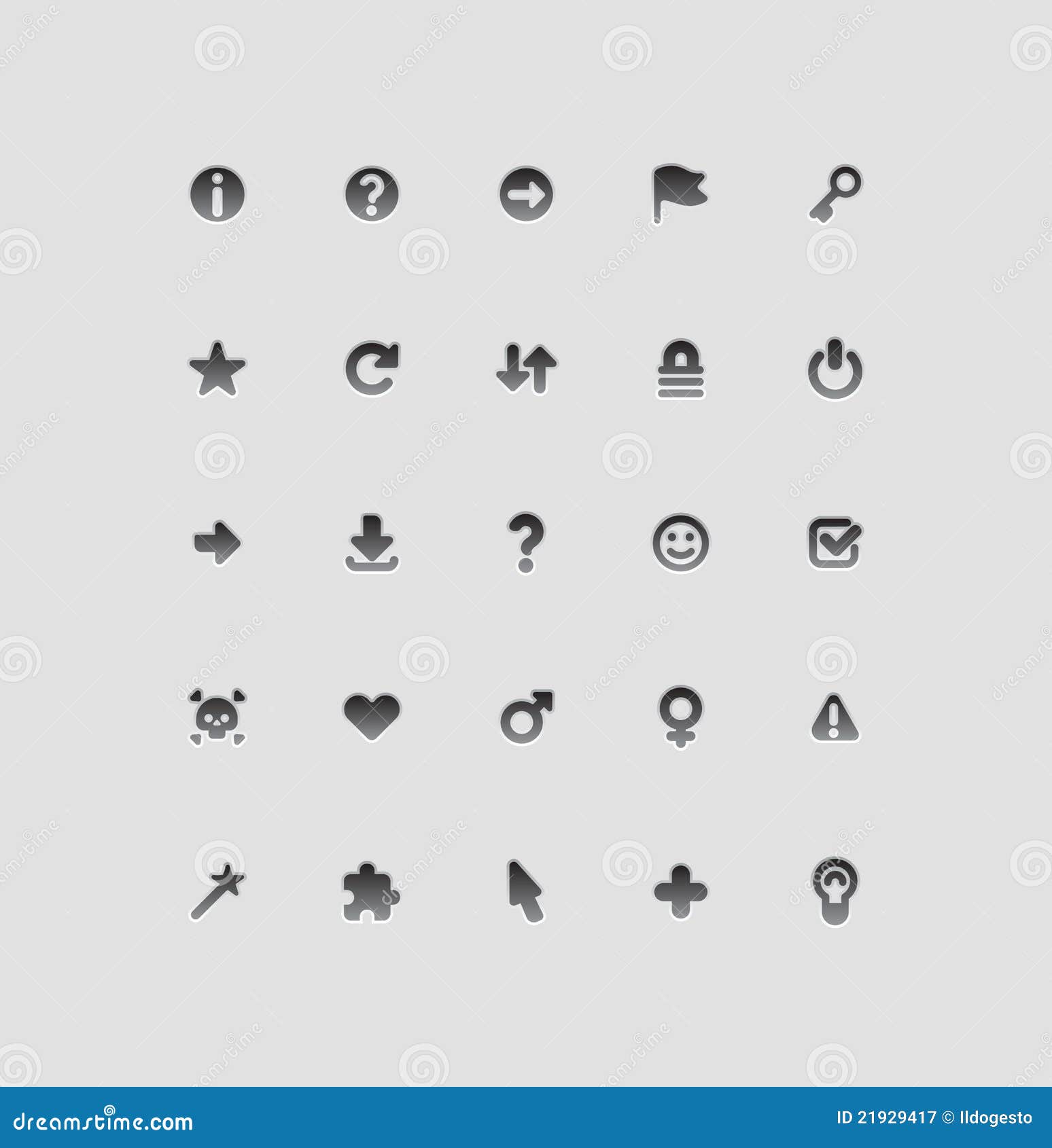 Interface icons for signs stock vector. Illustration of arrow - 21929417