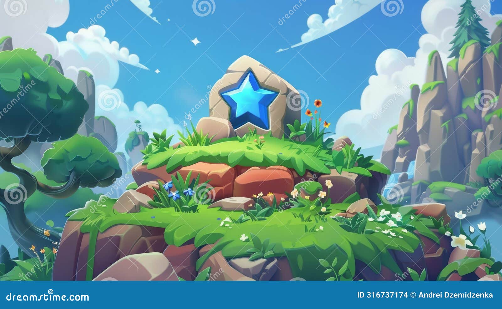 Interface Indicator for Select Level. Isolated Rock Activation Button ...