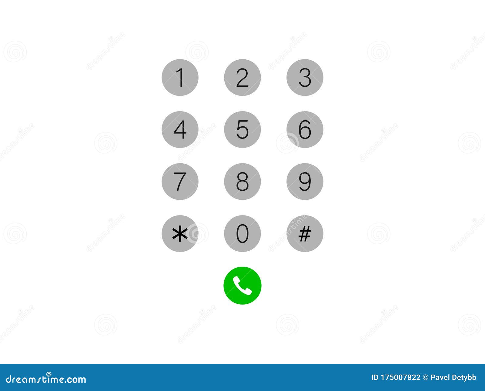Interface Keypad, Numbers Icon. Vector Illustration, Flat Design. Stock ...