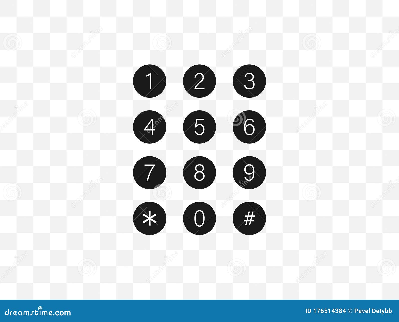 Interface Keypad, Numbers Icon. Vector Illustration, Flat Design Stock ...