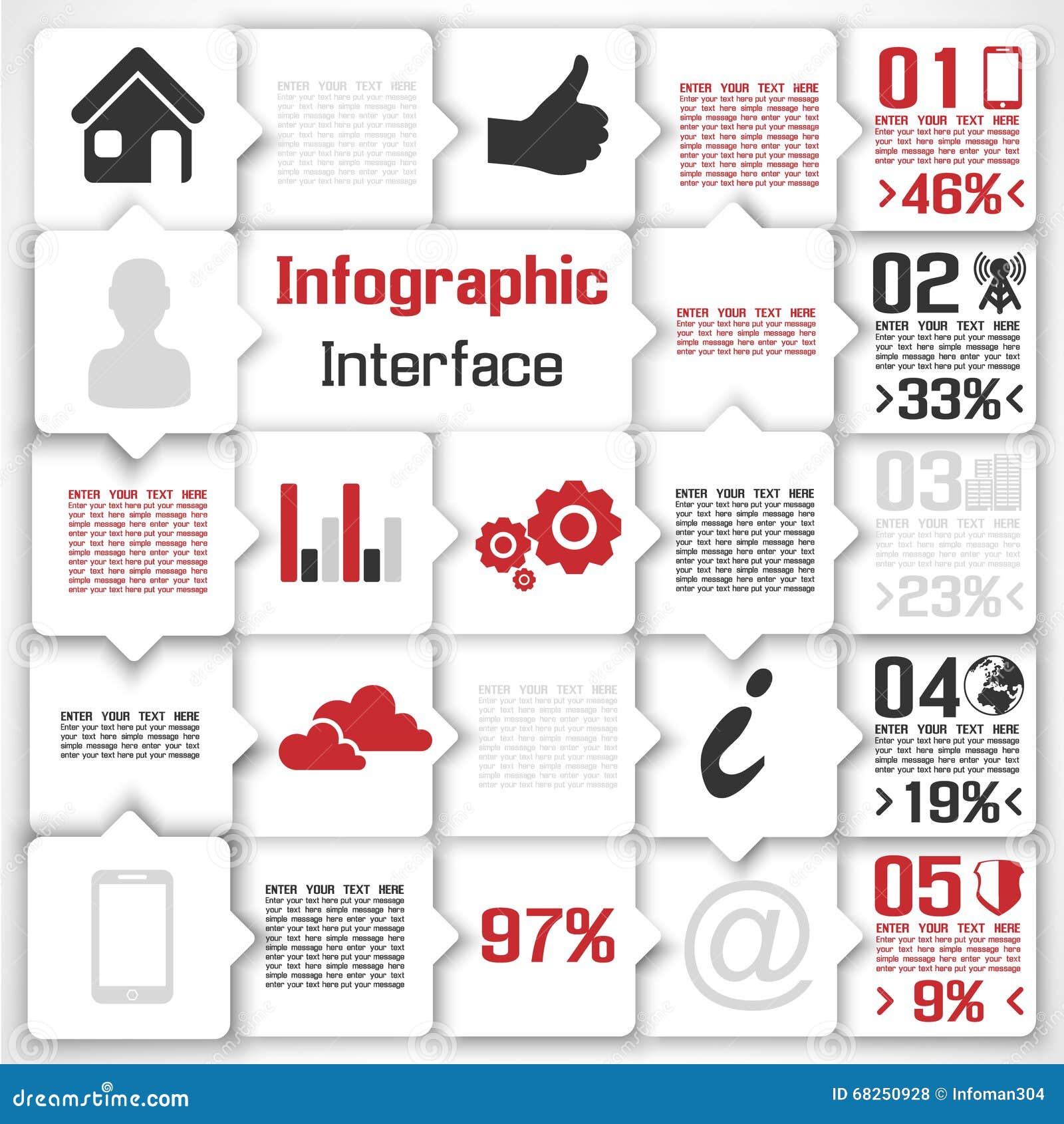 Interface Logo Template Modern Stock Illustration - Illustration of ...