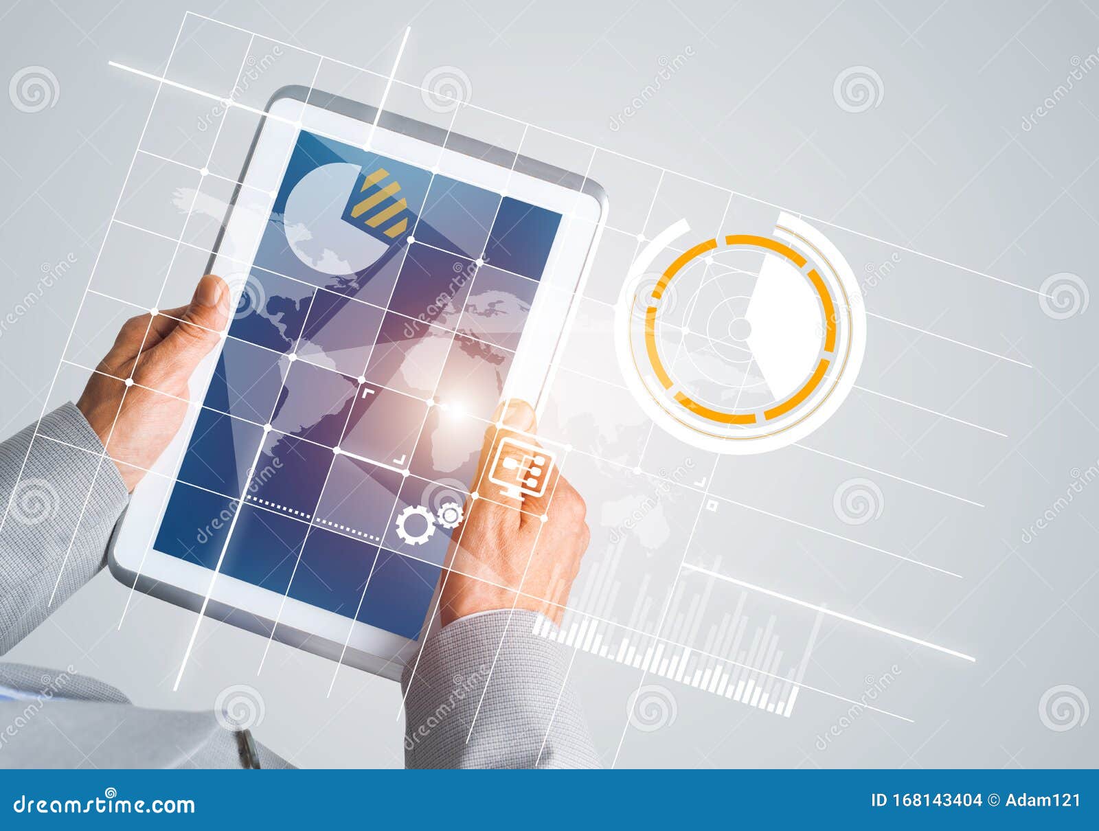 Interface of Mobile Application with Charts and Financial Data Stock ...