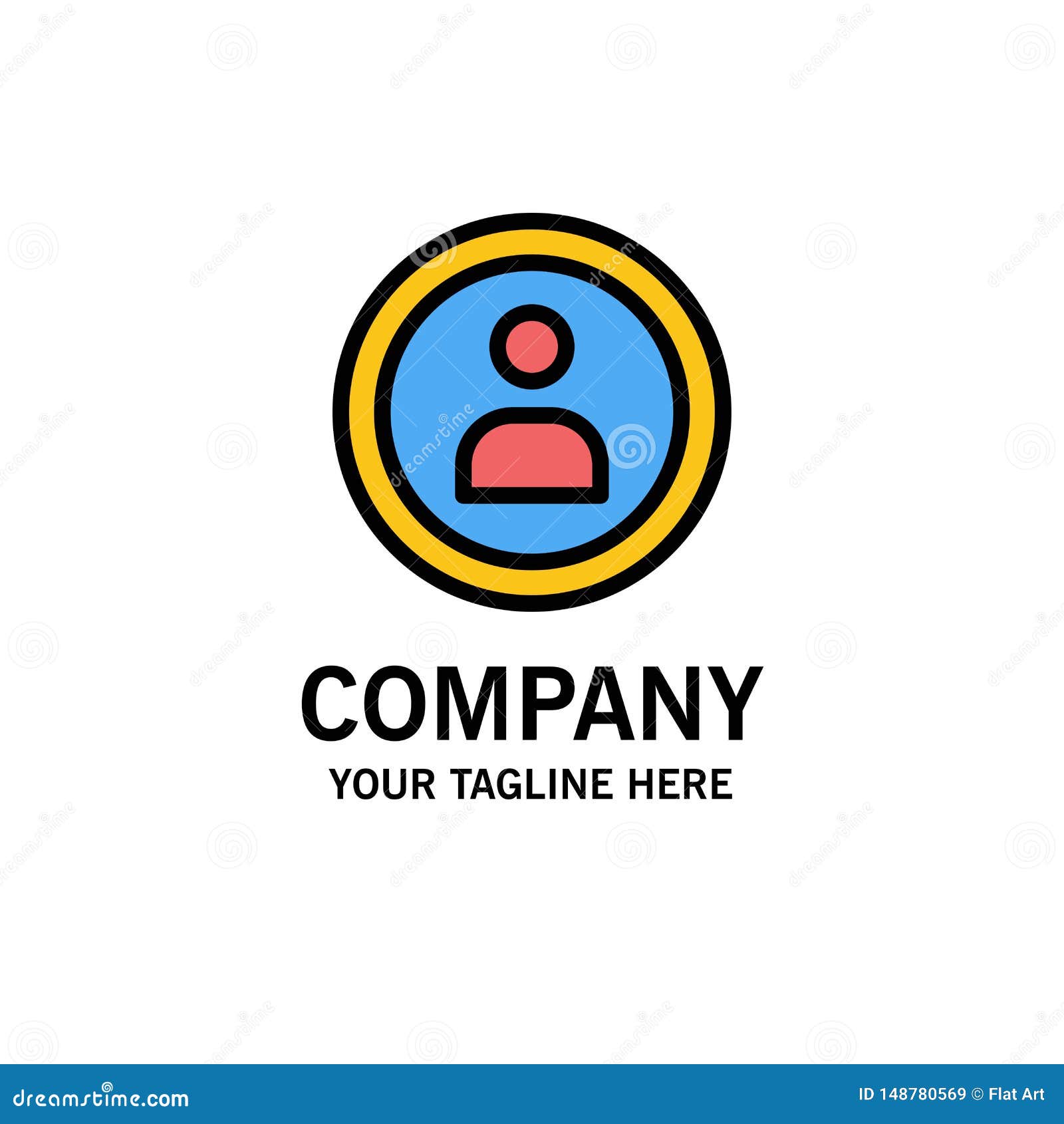 Interface, Navigation, User Business Logo Template. Flat Color Stock ...