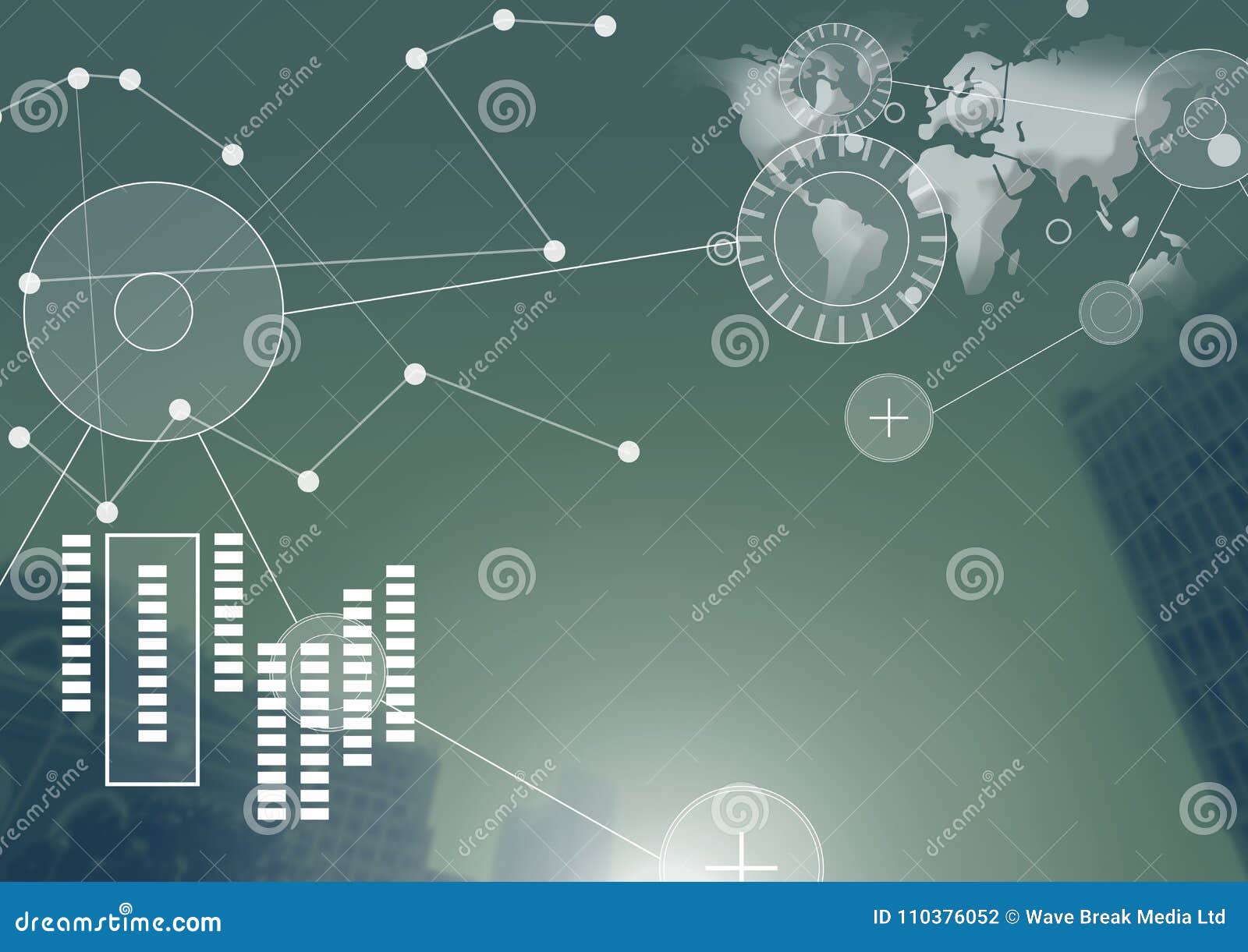 Interface Overlay of Connection Statistics Graphics with Buildings ...