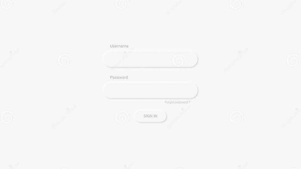 Interface of Password Box on Login Background. Online Username and ...