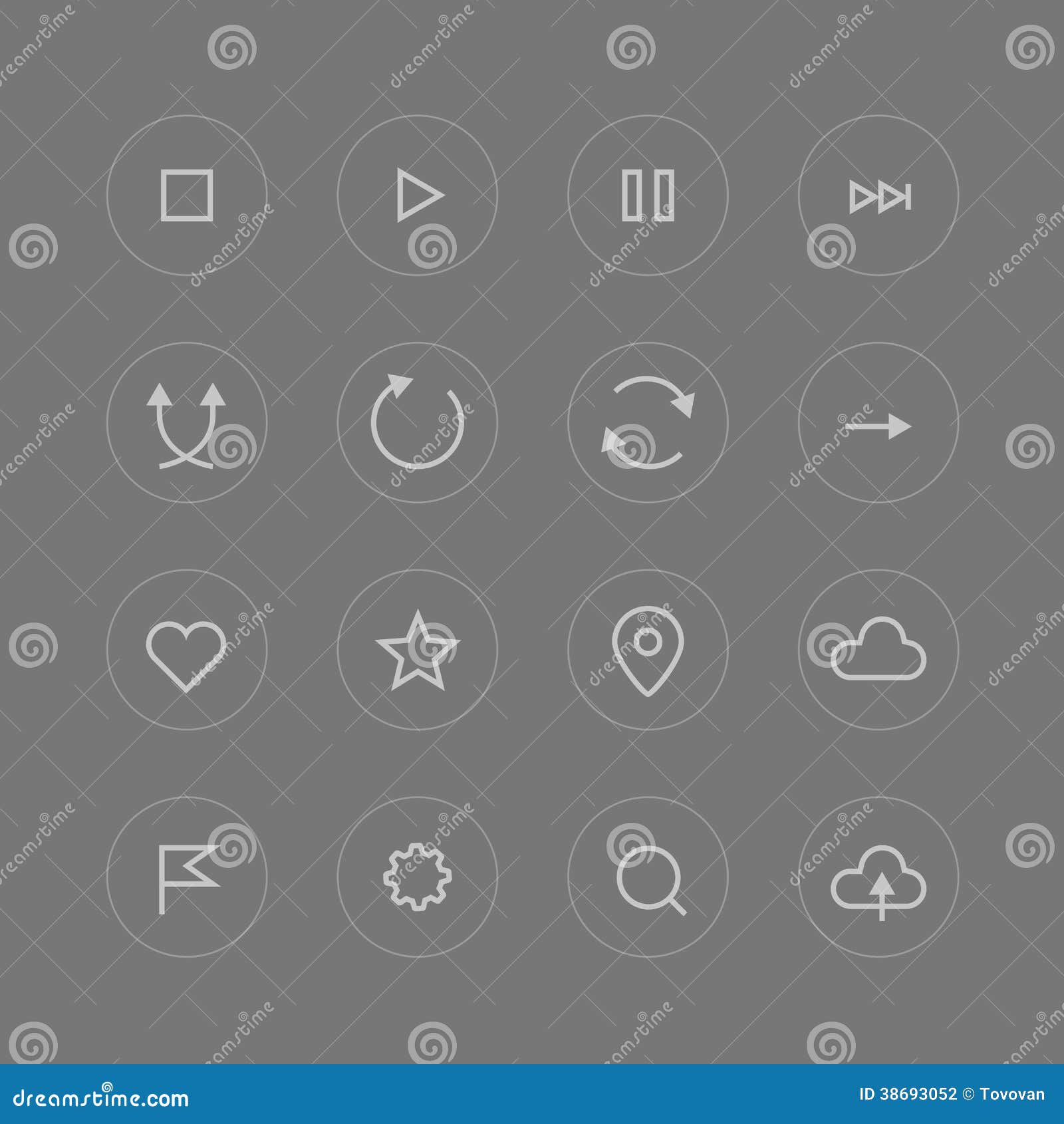 Interface pictograms stock illustration. Illustration of search - 38693052