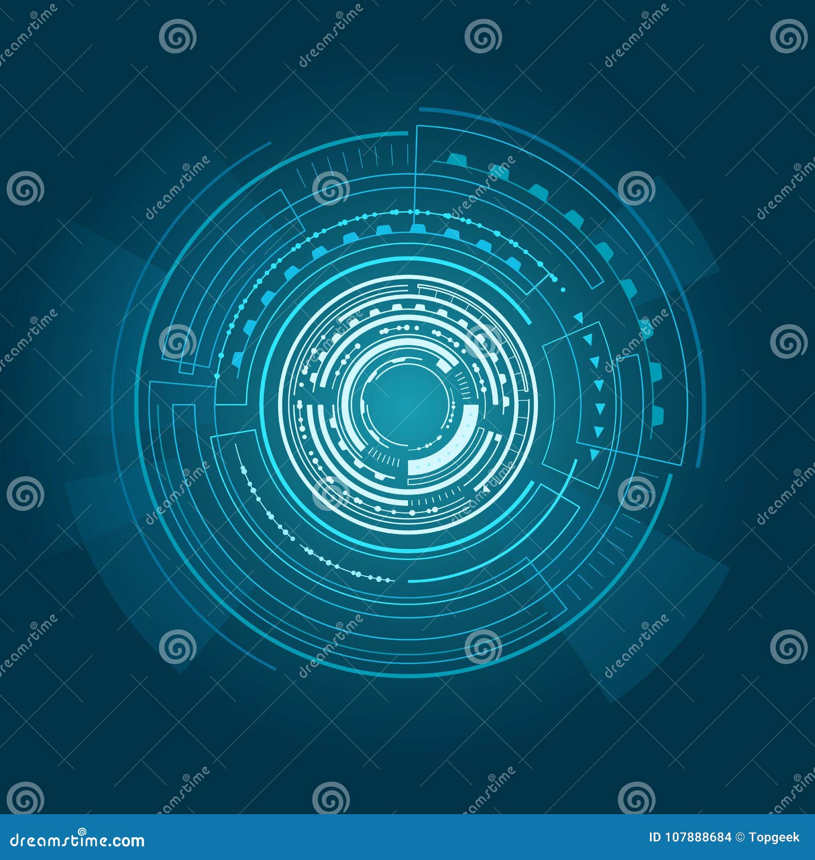 Interface Poster of Blue Color Vector Illustration Stock Vector ...