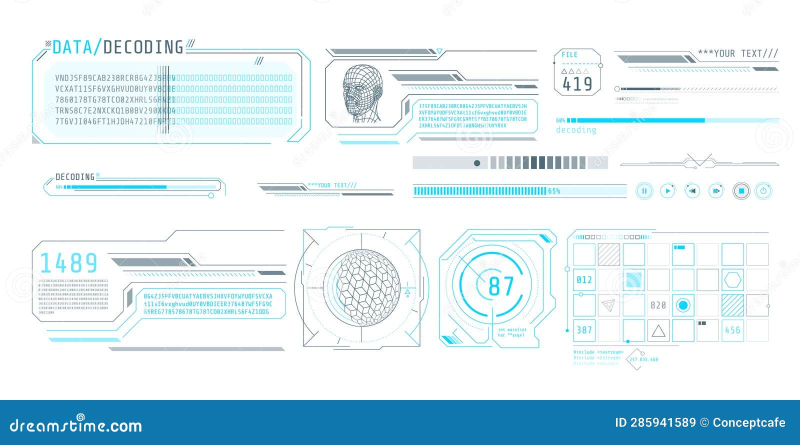 HUD Interface Design for Decoding Big Data. Stock Illustration ... HUD Interface Design for Decoding Big Data. Stock Illustration ...