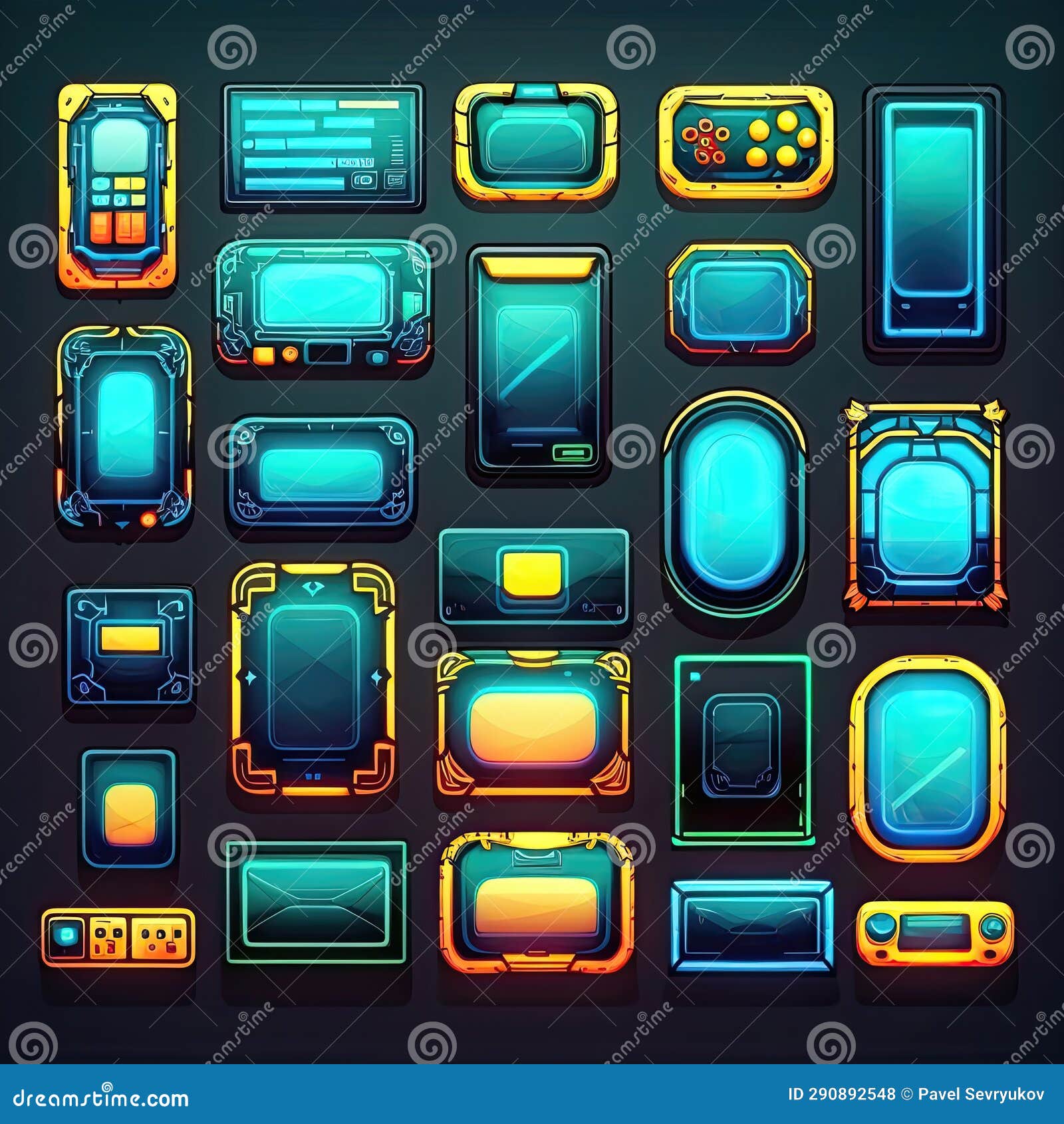 Interface Rectangle Frame Game Ai Generated Stock Illustration ...