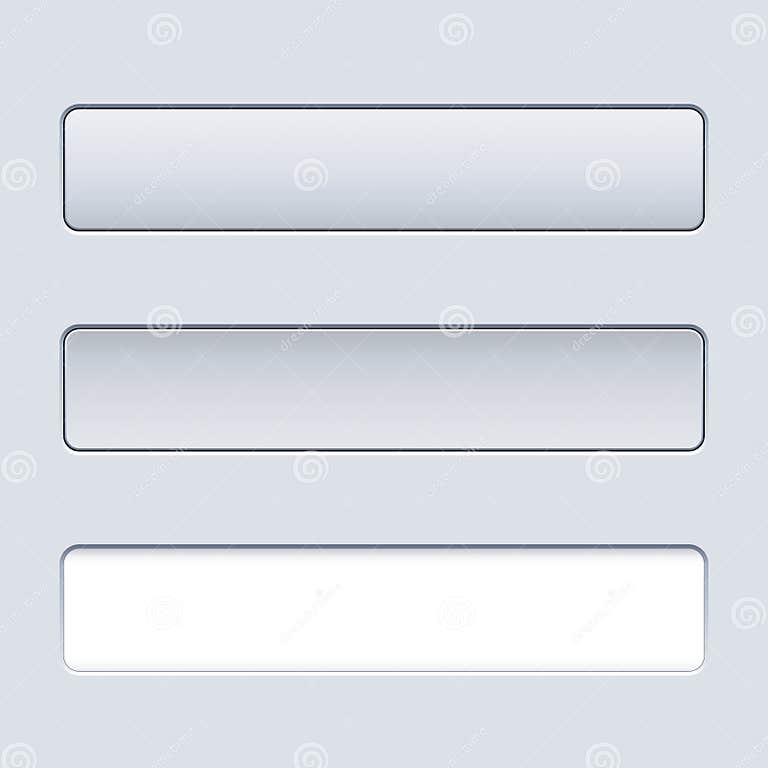 Interface Rectangular Button Stock Vector - Illustration of push, clean ...