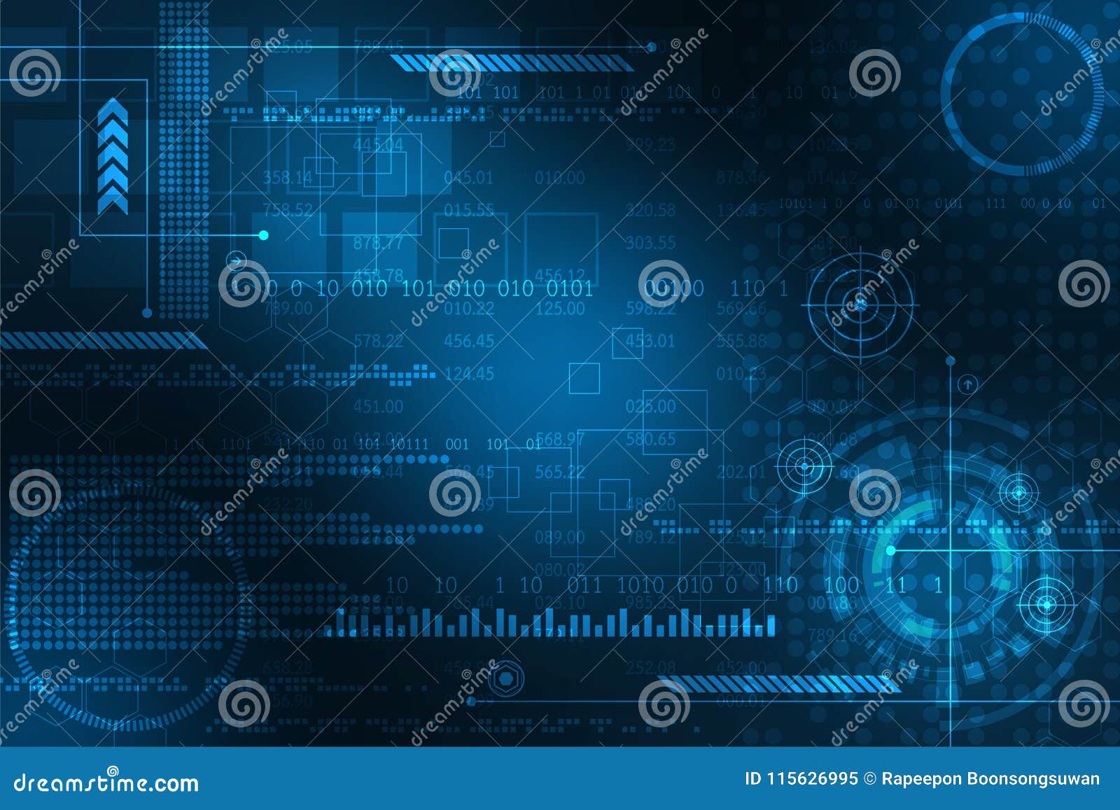 Interface that Represents the Key Database in Digital. Stock Vector ...