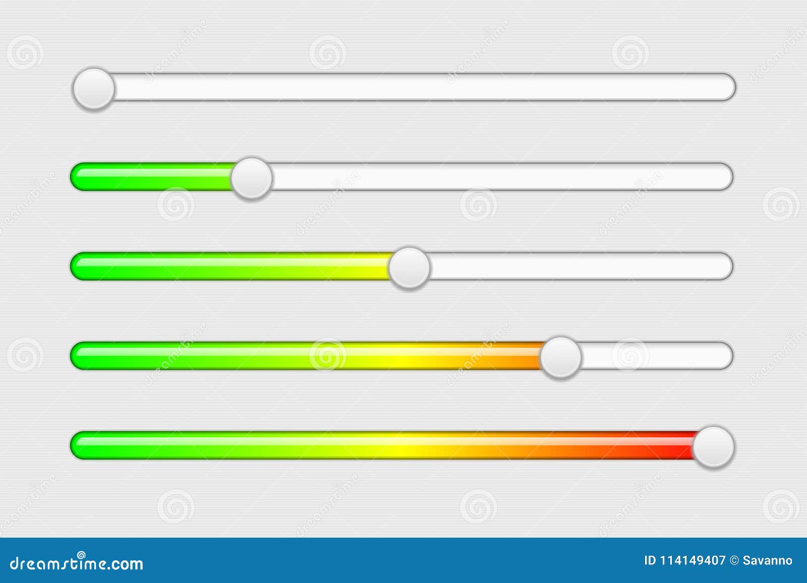 Colored Scale Of Emotions. Scale With Arrow From Green To Red And ...
