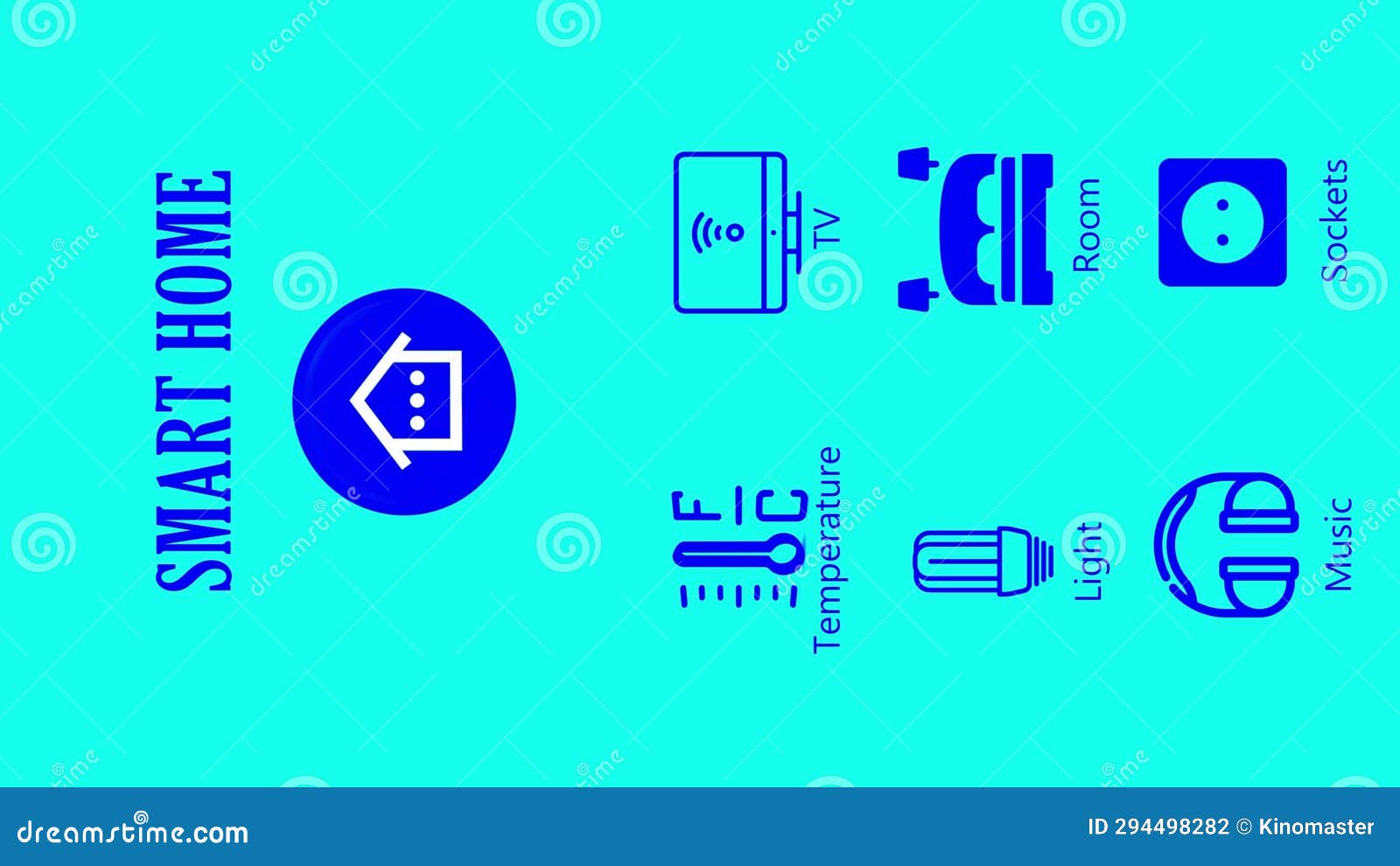 Interface of a Smart House Smartphone App, Control Panel, Security ...