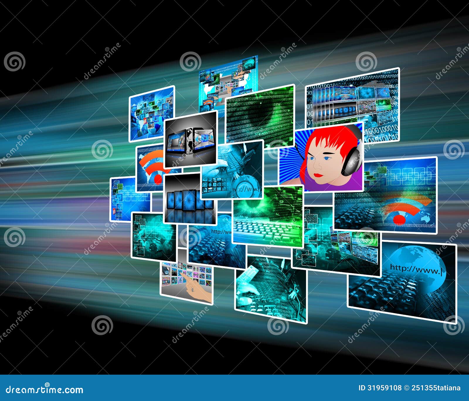 Interface with some images stock illustration. Illustration of advanced ...