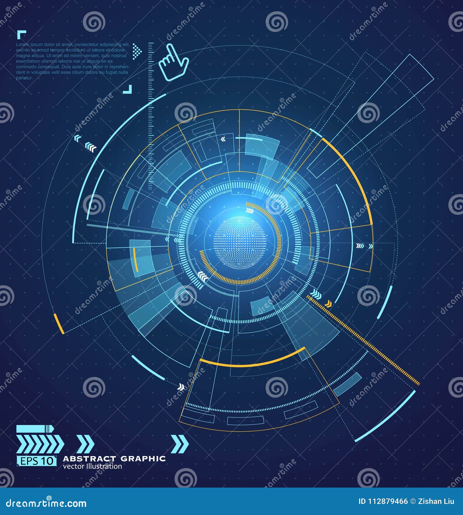 Interface Technology, the Future of User Experience. Stock Vector ...