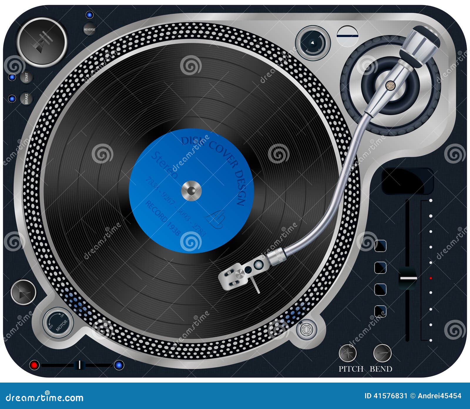 Interface Turntables On Whete Background. Royalty-Free Cartoon ...