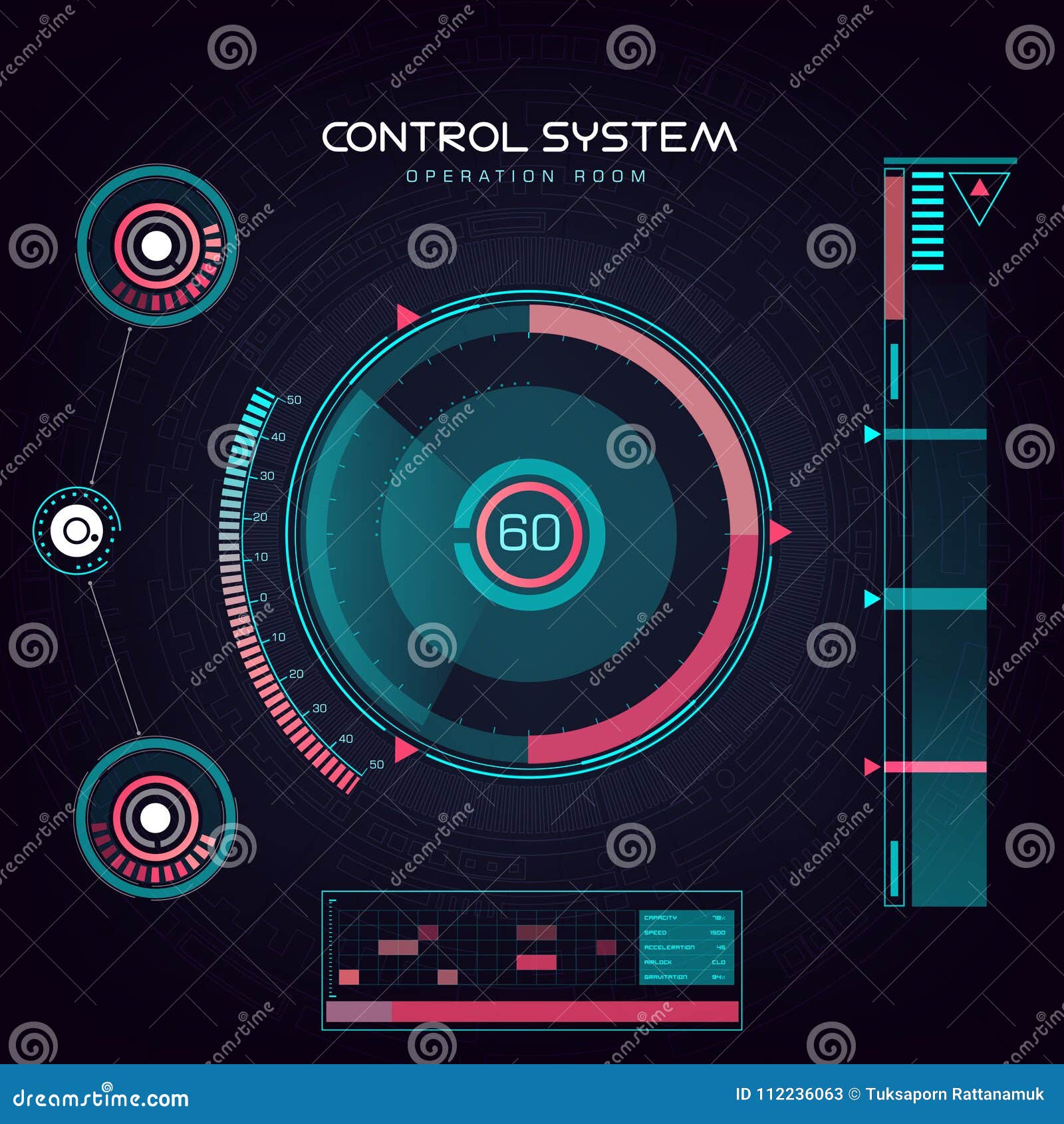 Interface UI Design Graphic Illustration HUD Stock Vector ...