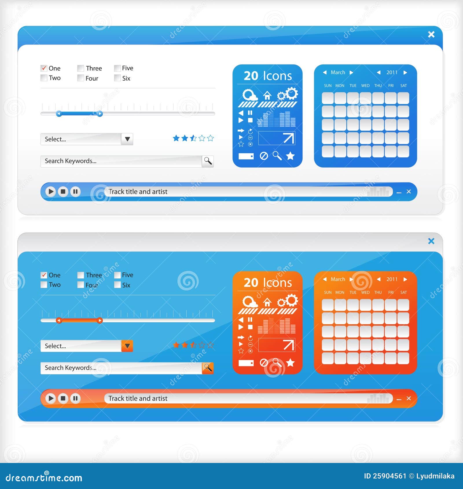 Interface white and blue stock illustration. Illustration of level ...