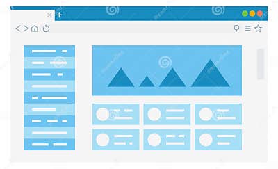 Interface Wireframe. Website in Browser Stock Vector - Illustration of screen, toolbar: 311189731