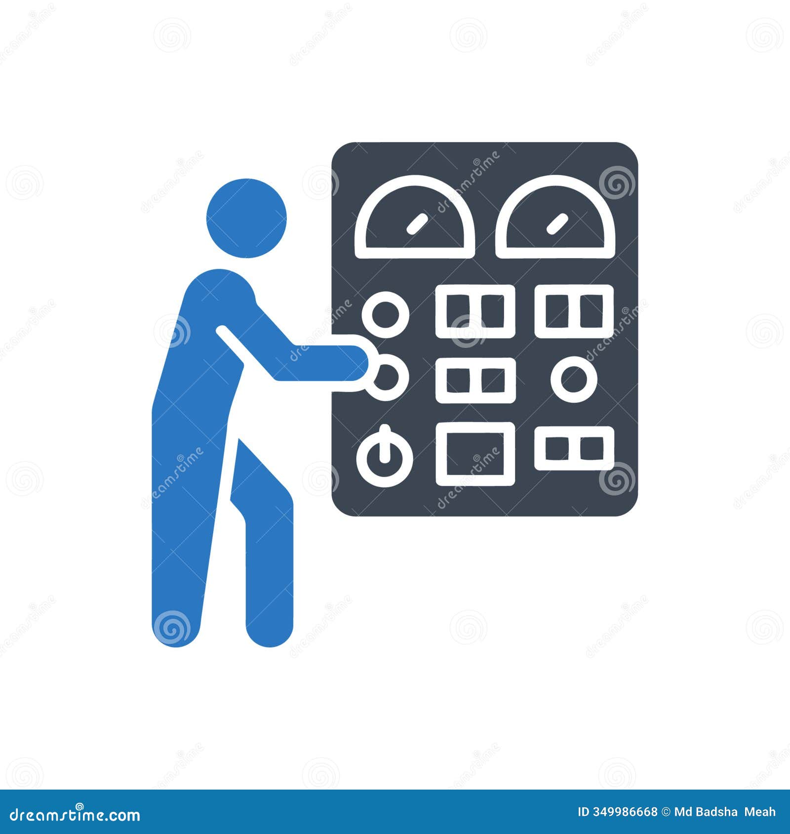 Interfaces And Controls Visualization Icon Vector Illustration ...