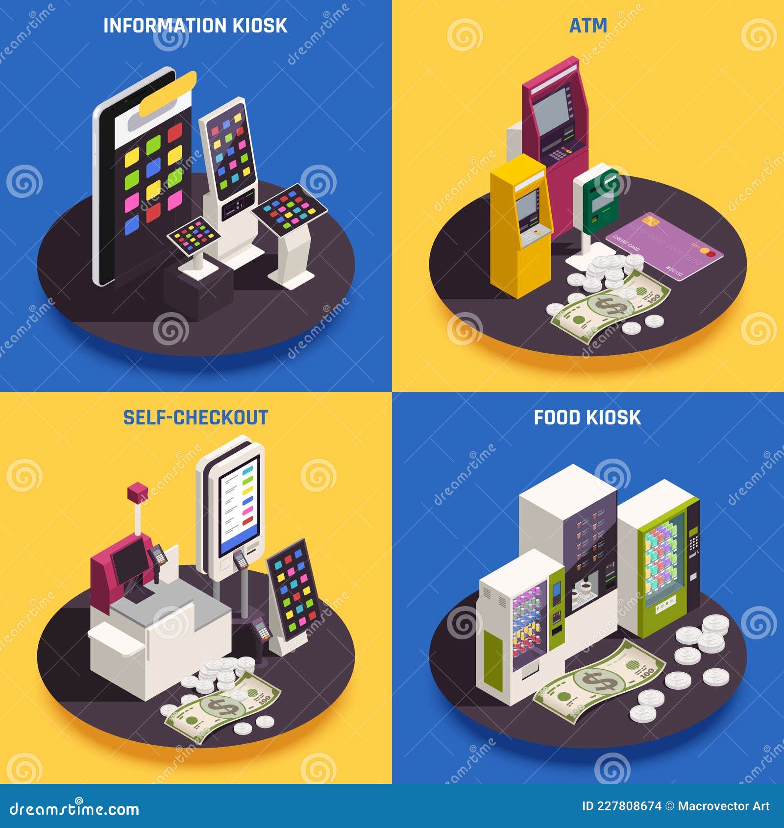 Interfaces Isometric Design Concept Stock Vector - Illustration of ...