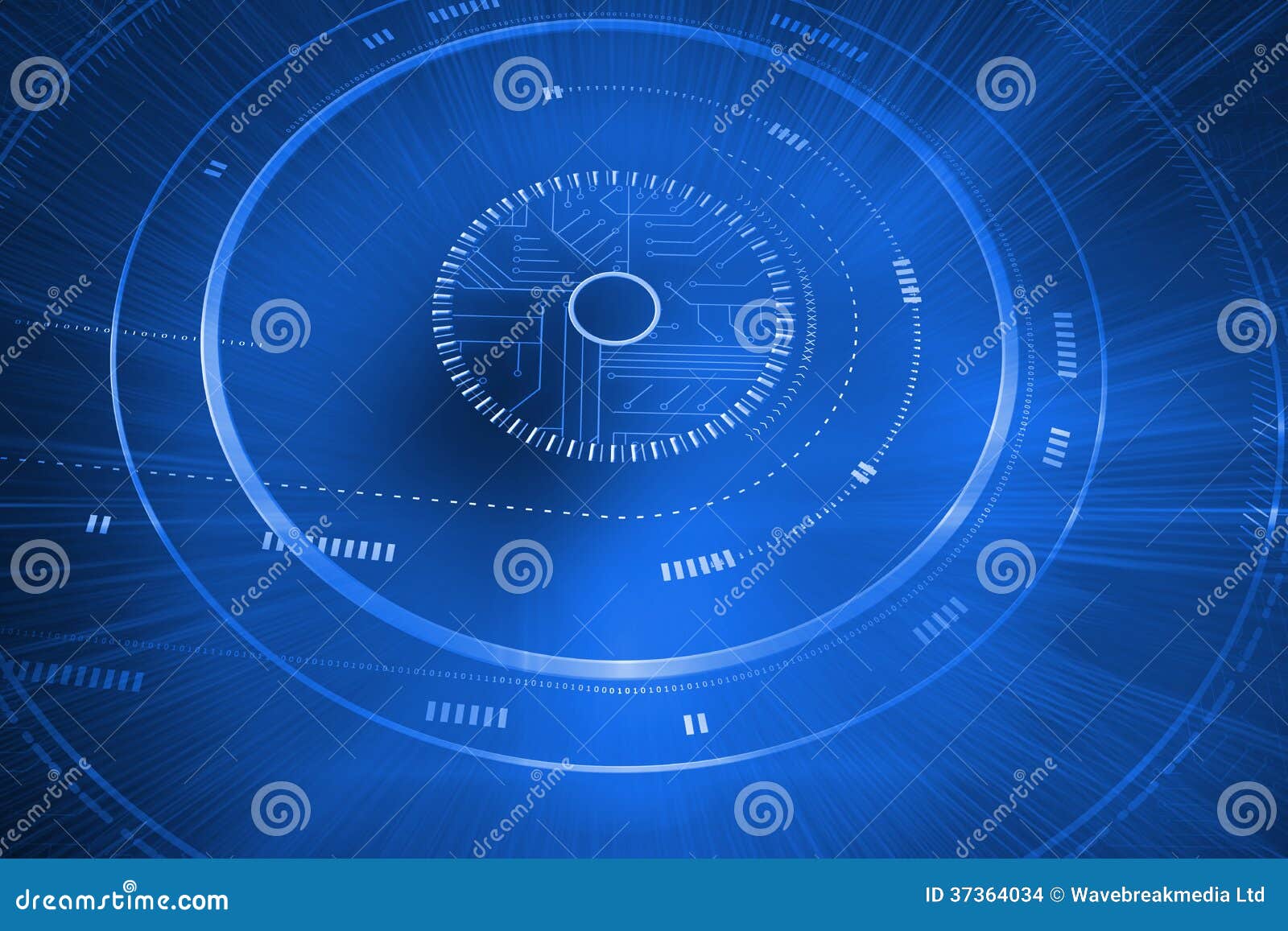 Interfaz azul futurista stock de ilustración. Ilustración de circuito ...