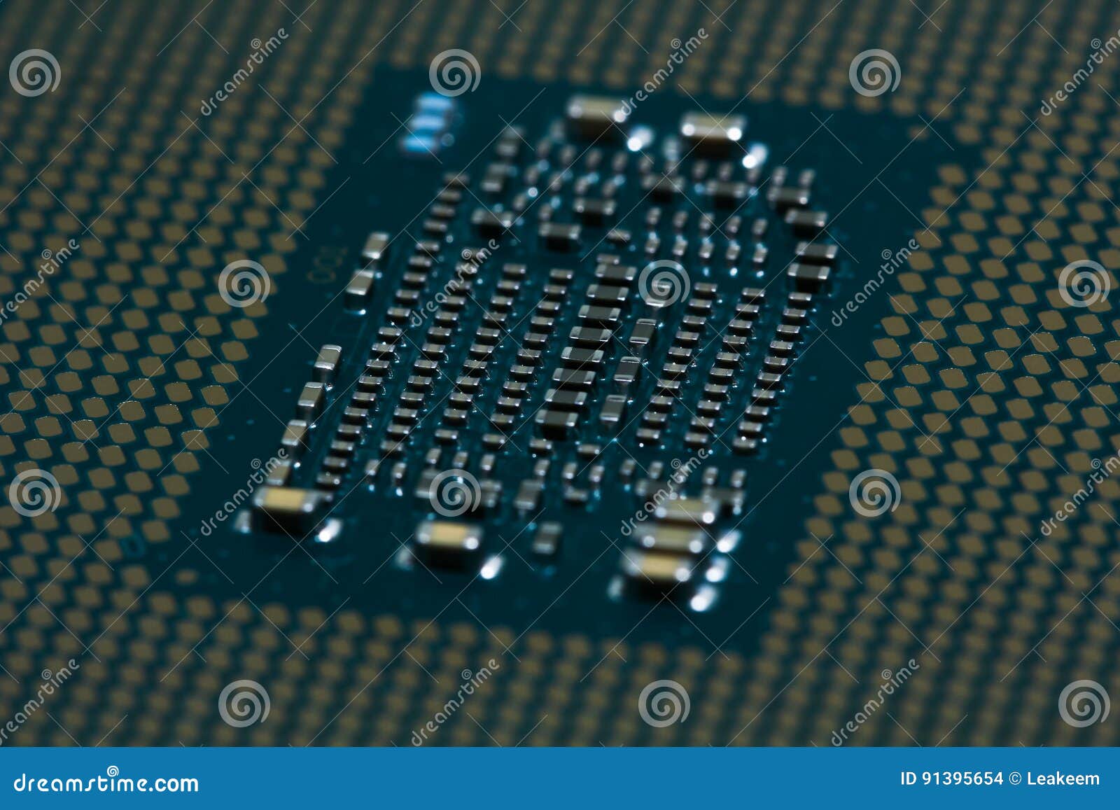 Interfaz De La CPU - Contactos - Lado Trasero Foto de archivo - Imagen ...