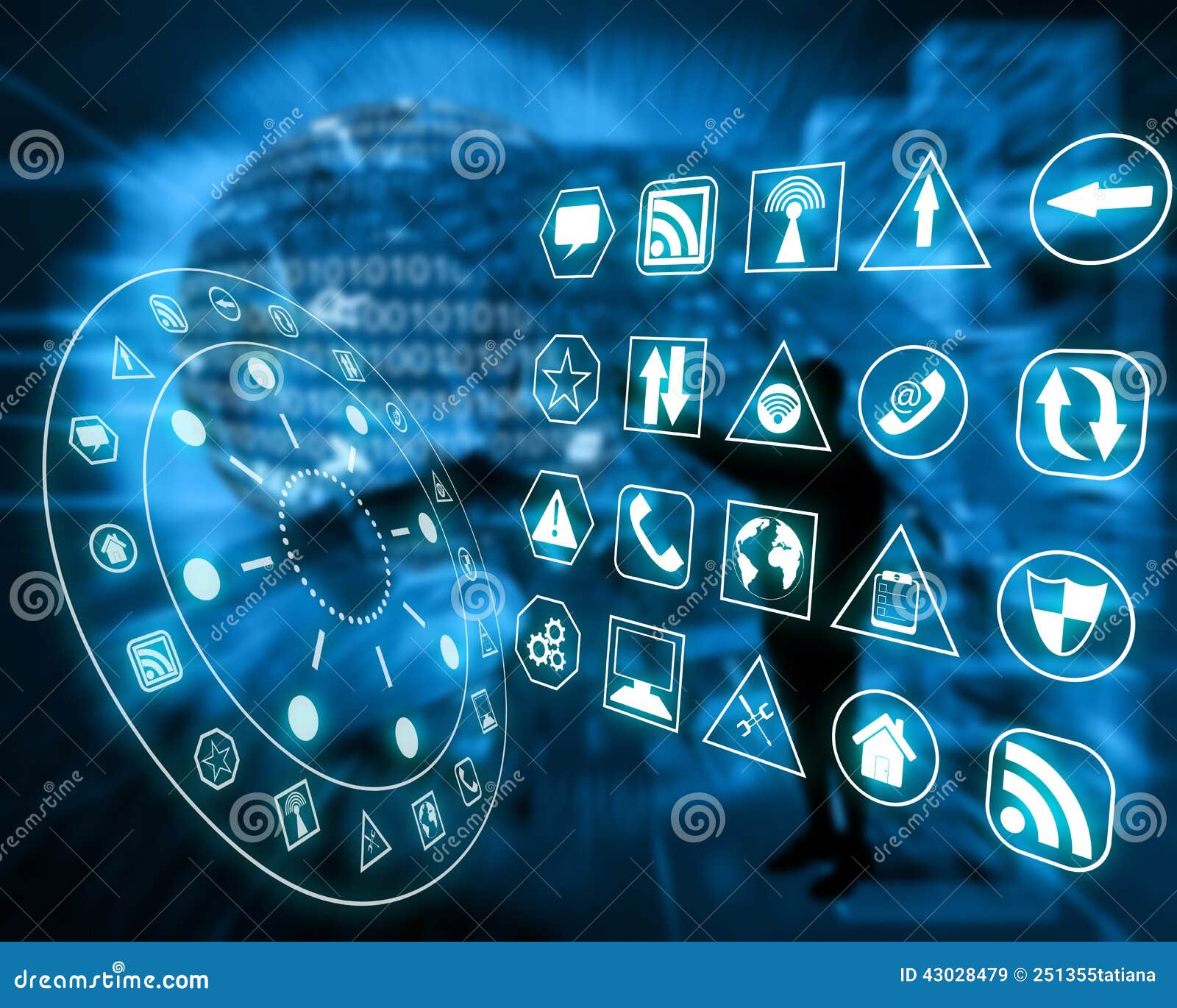 Interfaz de los iconos stock de ilustración. Ilustración de ordenador ...