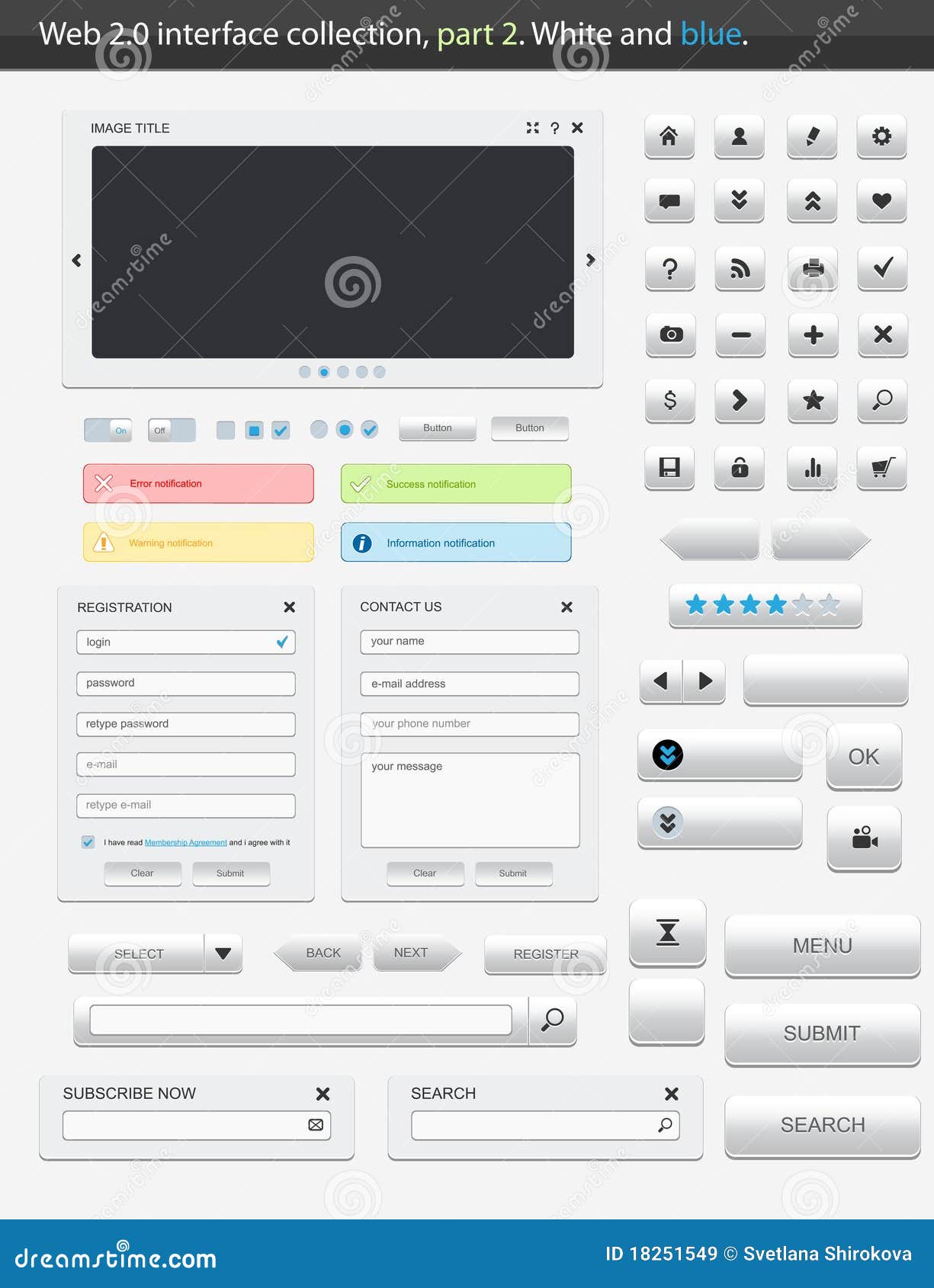 Interfaz Part2 Del Web 2.0. Ilustración del Vector - Ilustración de ...