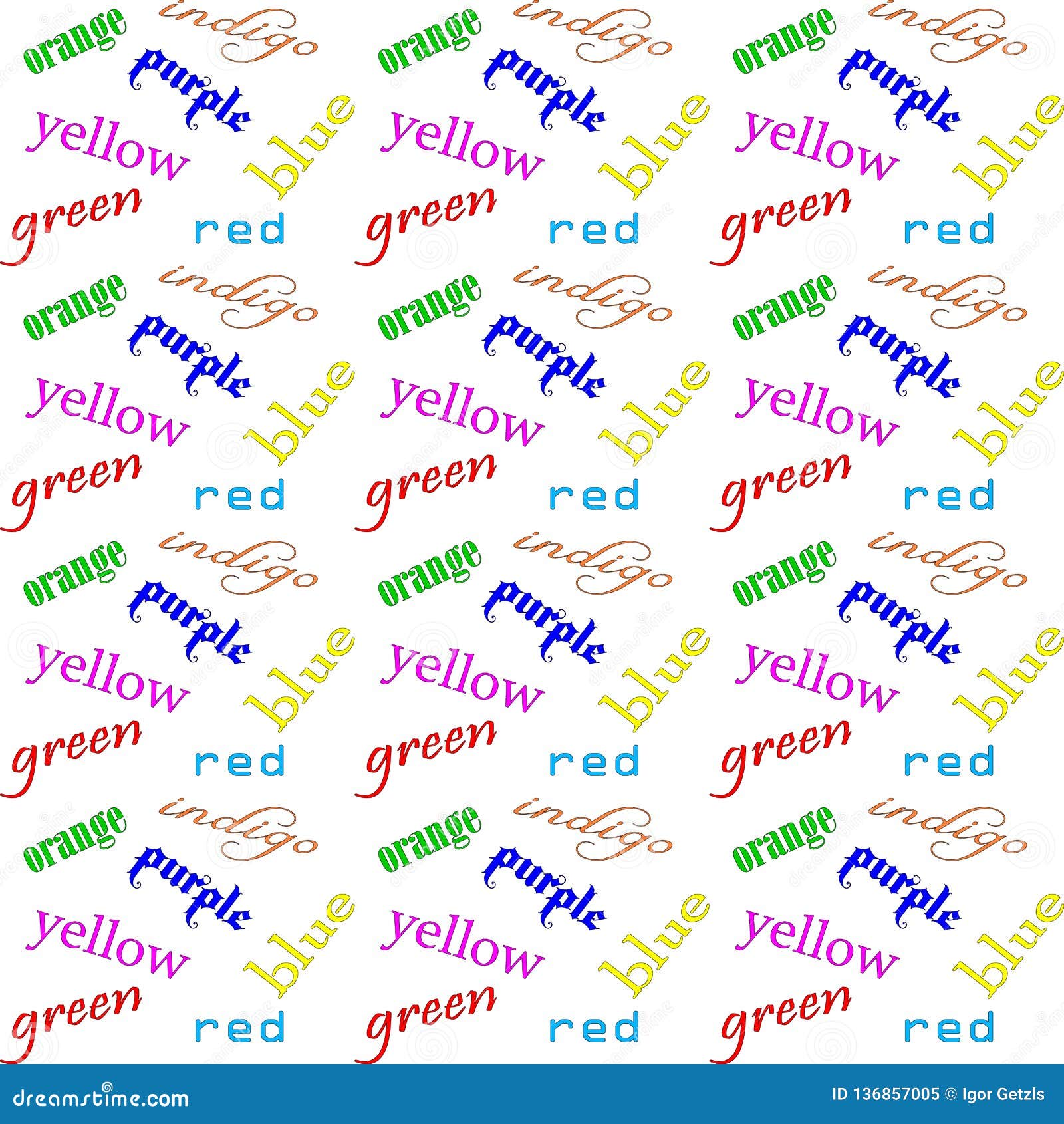 Interferencia Verbal Del Color Ilustración del Vector - Ilustración de ...