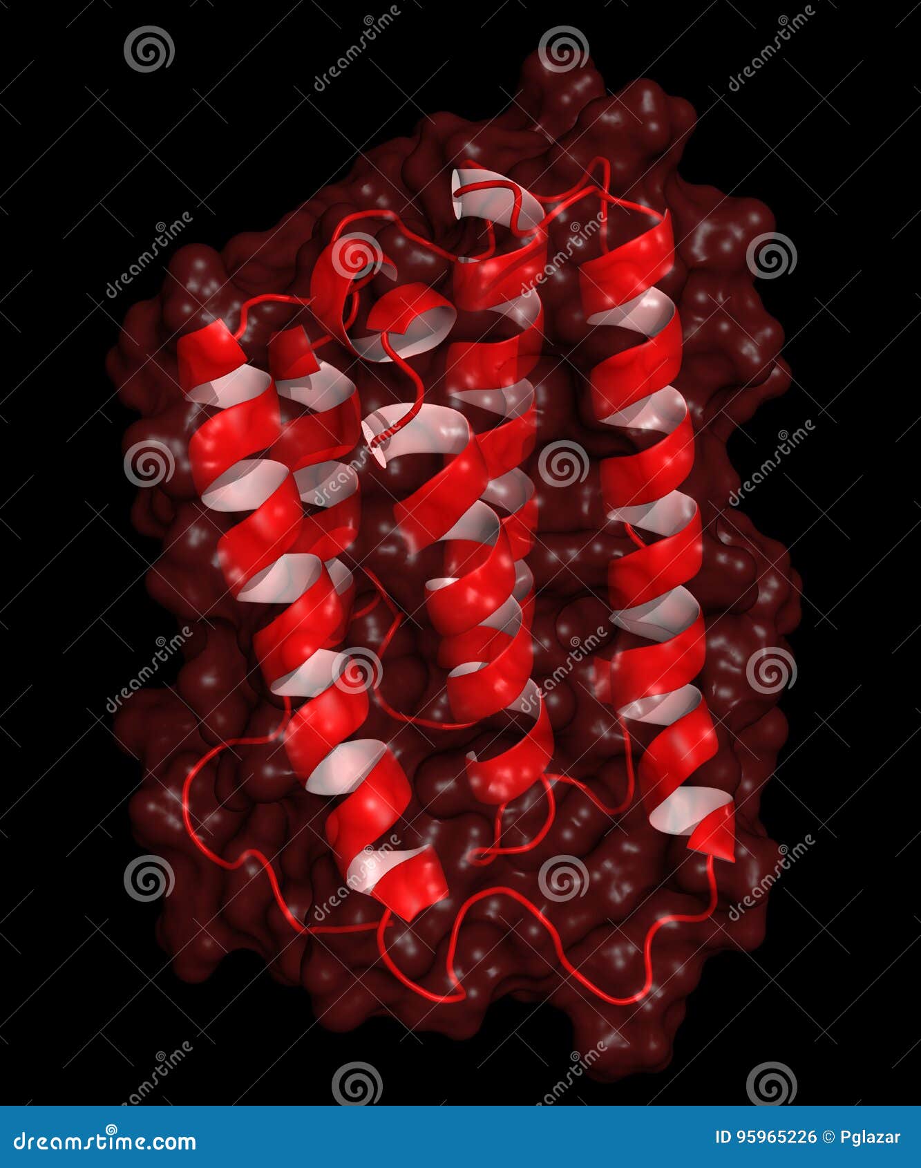 Interferon alpha structure stock illustration. Illustration of immune ...