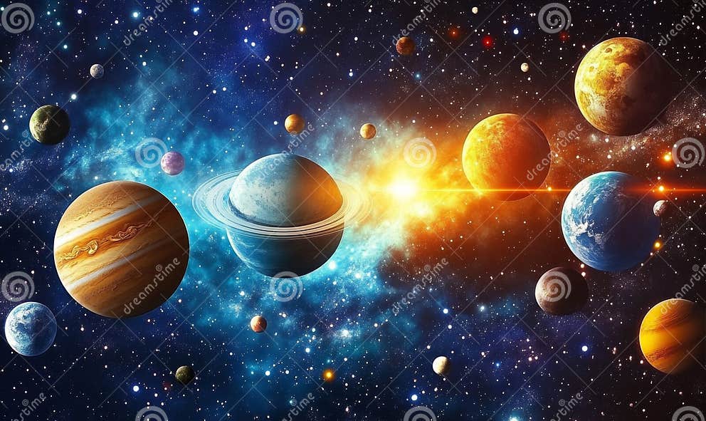 Intergalactic Adventure with Alien Planets and Cosmic Phenomena, Space ...