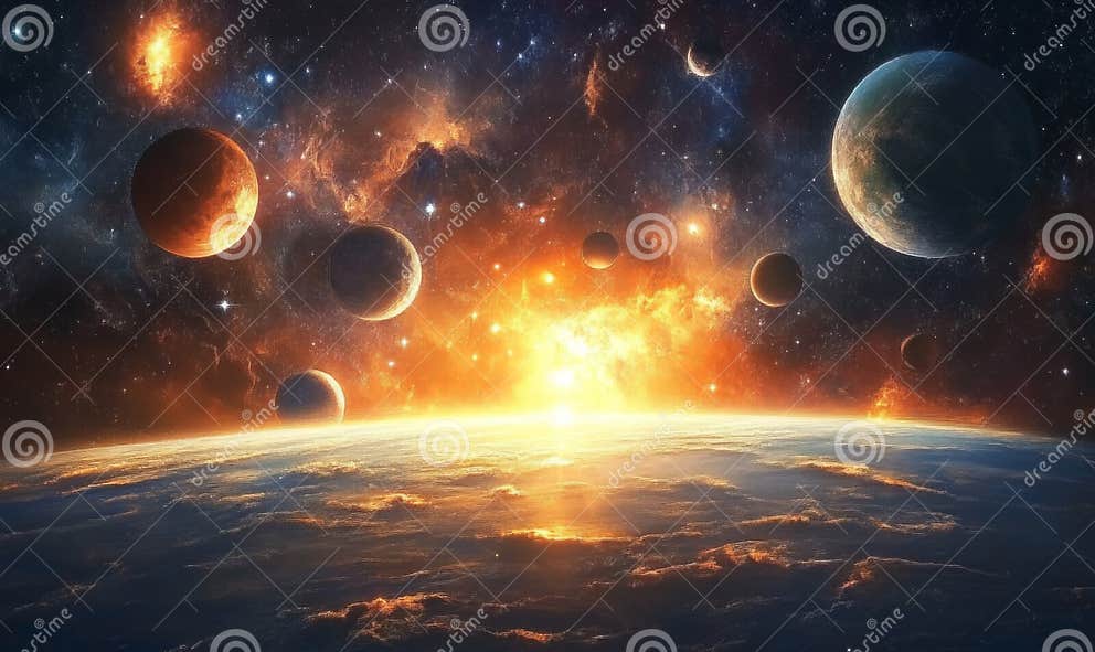 Intergalactic Adventure with Alien Planets and Cosmic Phenomena, Space ...