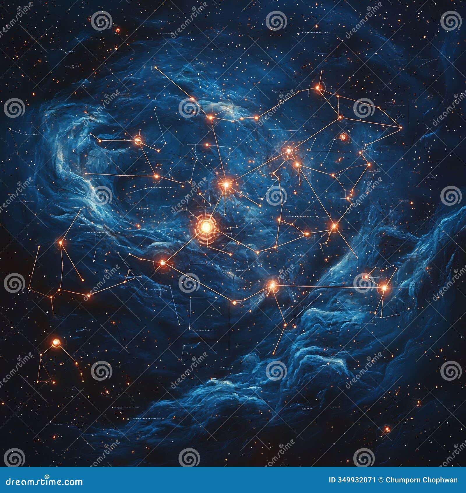 Intergalactic Navigation Chart Depicting Luminous Quasar Beacons in a ...