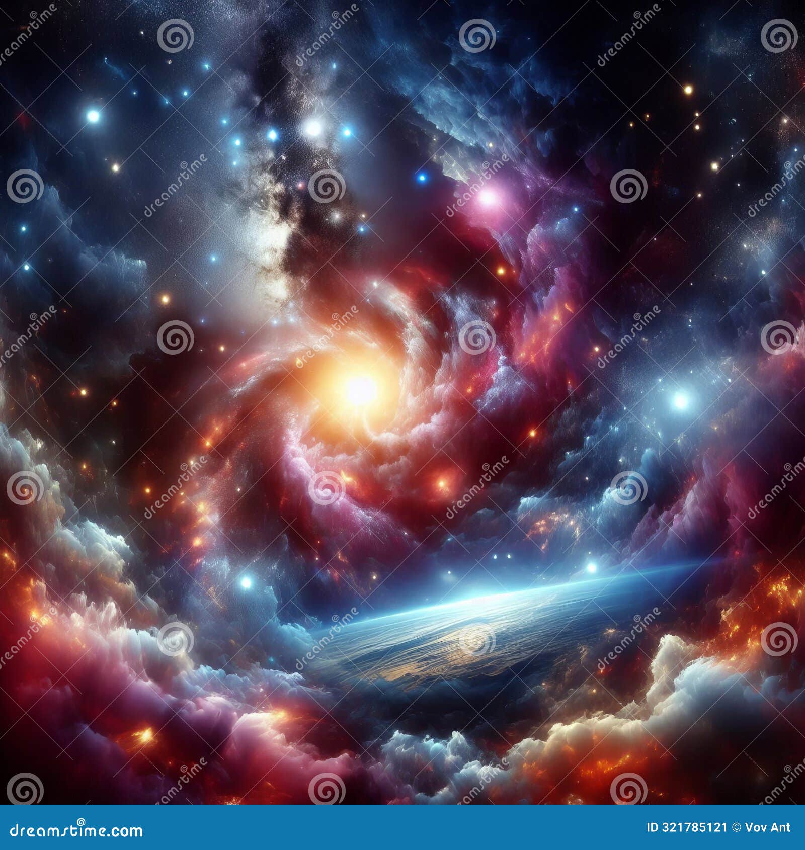 Intergalactic Space the Space between Galaxies in the Univers Stock ...