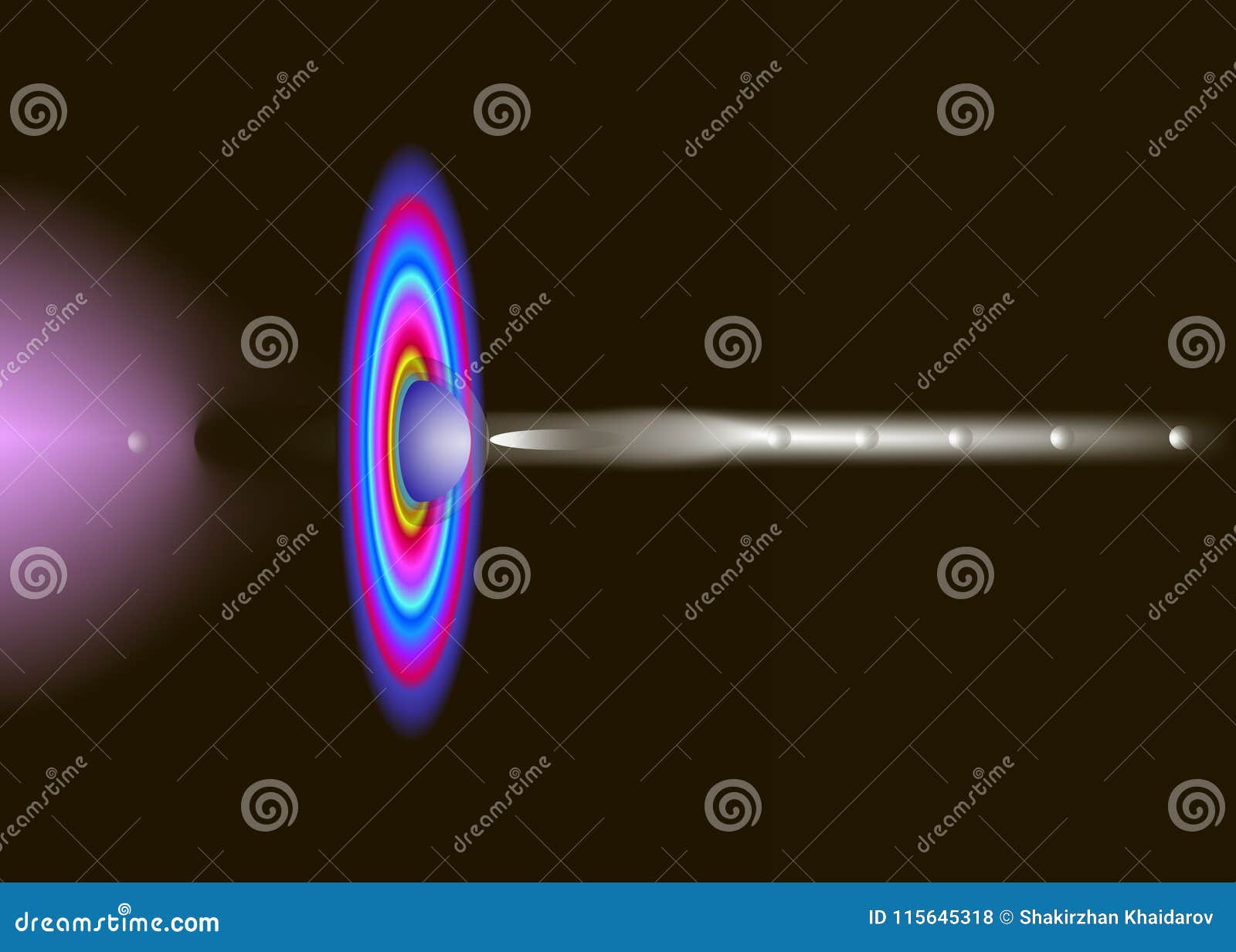 Intergalactic Transition Of The Planet, On A Black Background ...