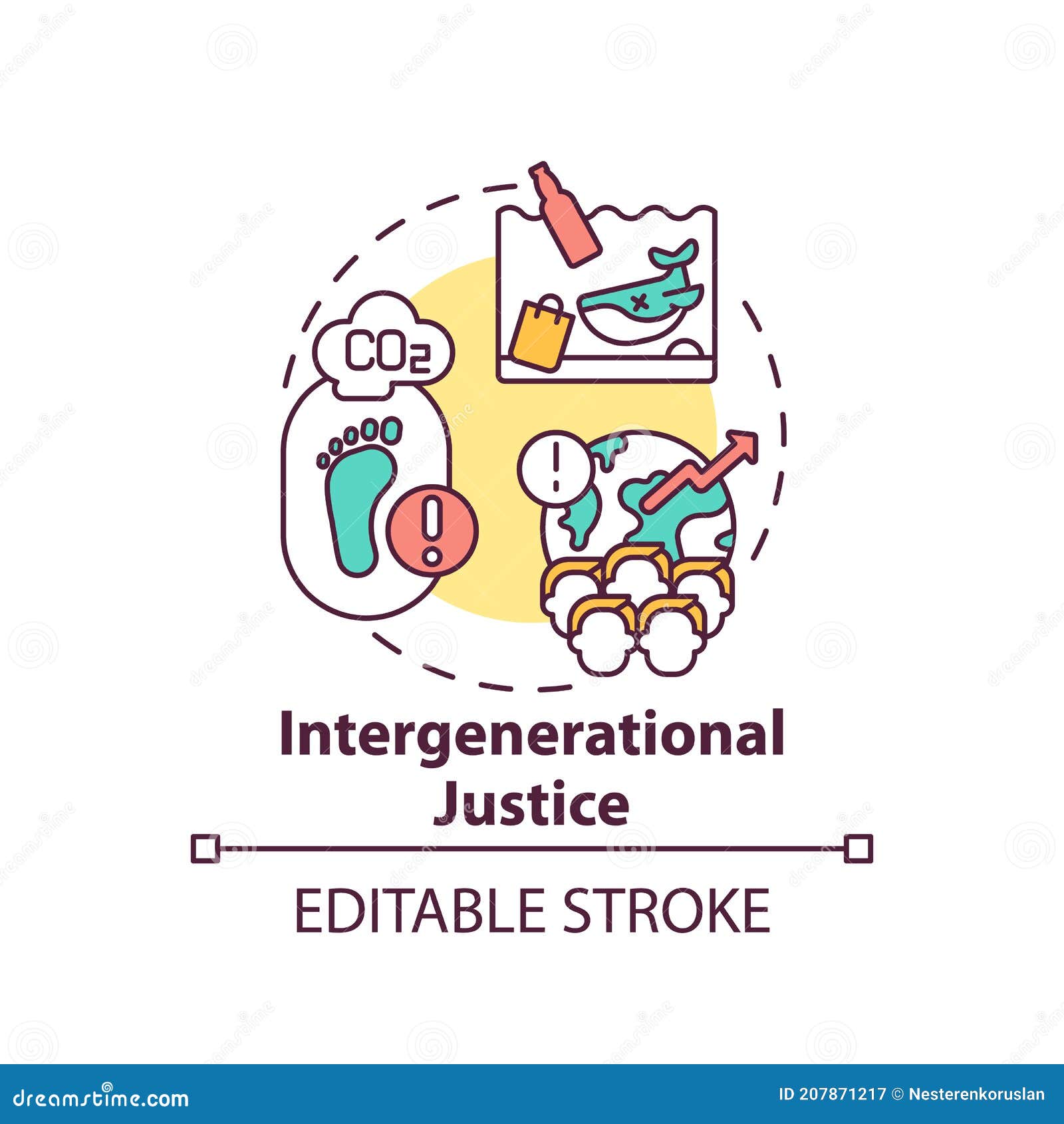 Intergenerational Justice Concept Icon Stock Illustration ...