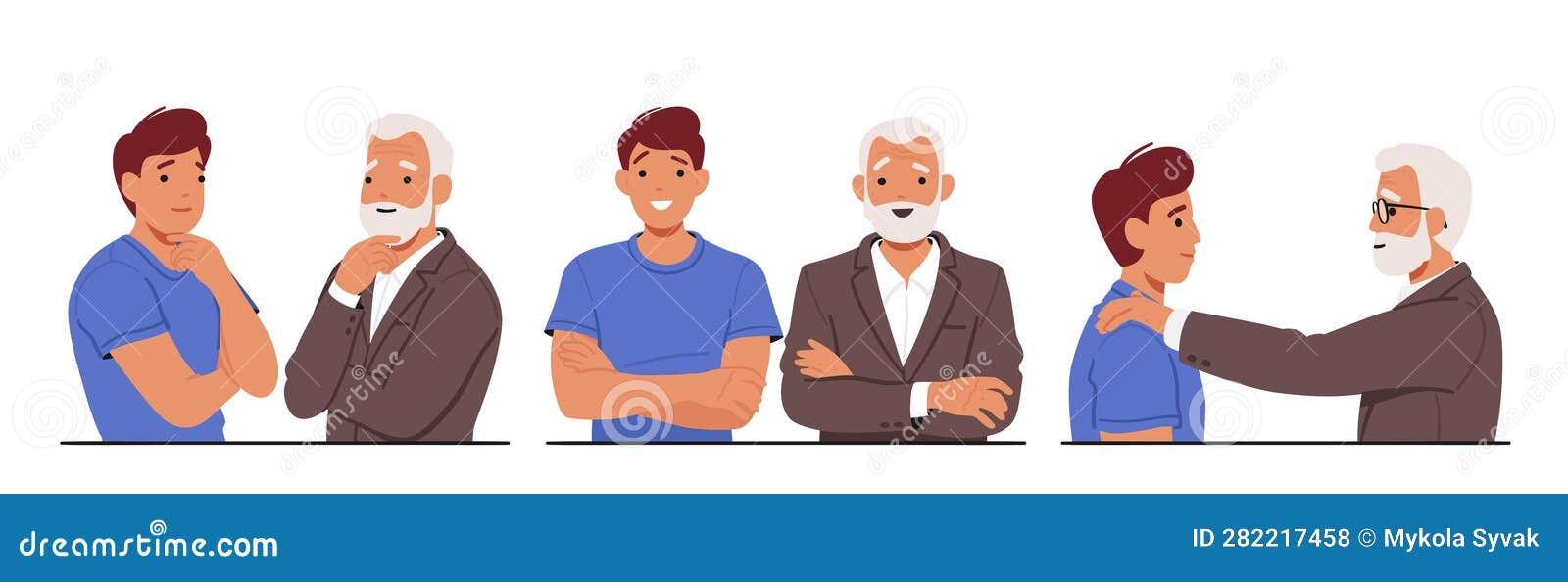 Intergenerational Unity Portrayed As a Young and Old Man Characters ...