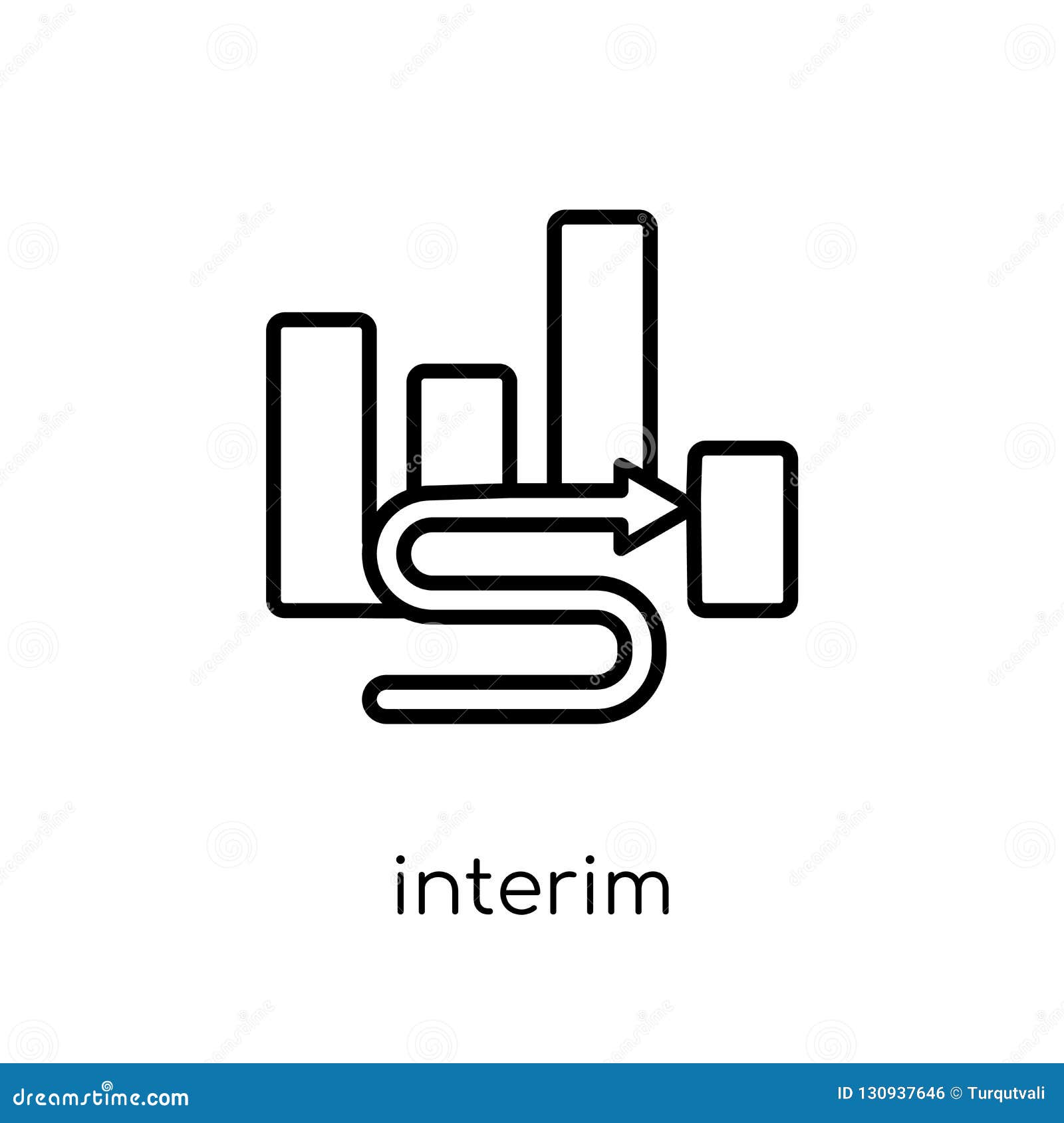 Interim Icon. Trendy Flat Vector Interim Icon On White Background From ...