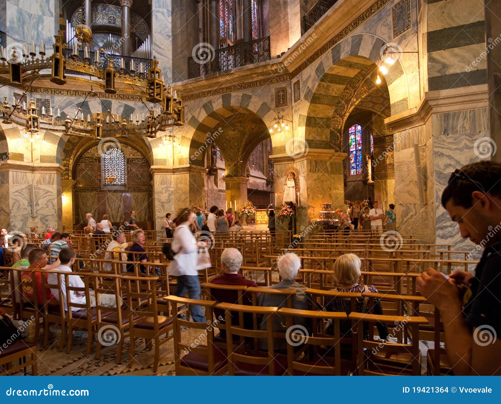 Interior of Aachen Cathedral, Germany Editorial Stock Image - Image of ...