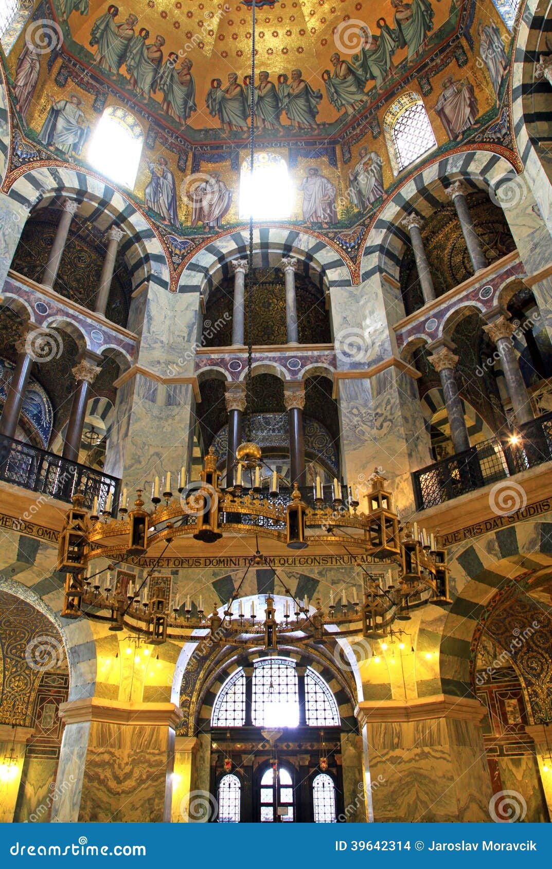 Interior of Aachen Cathedral, Germany Stock Photo - Image of catholic ...